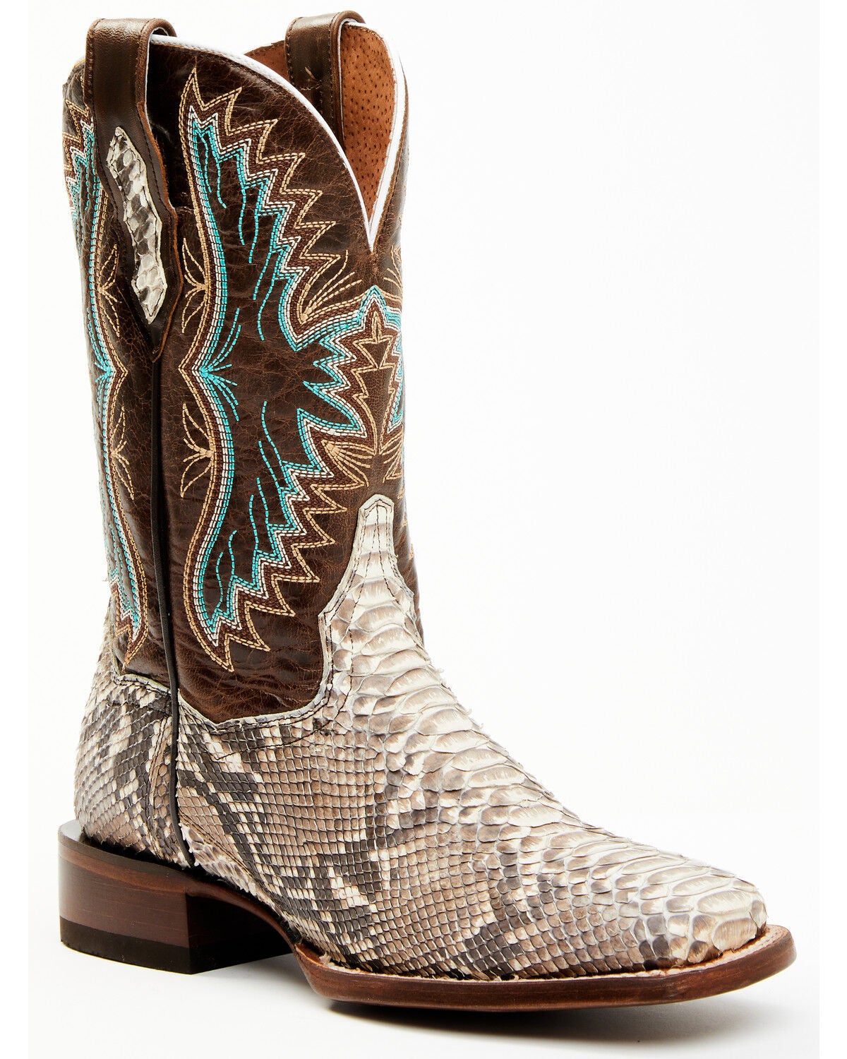 Dan Post Women's Back Cut Natural Python Exotic Western Boot - Broad ...