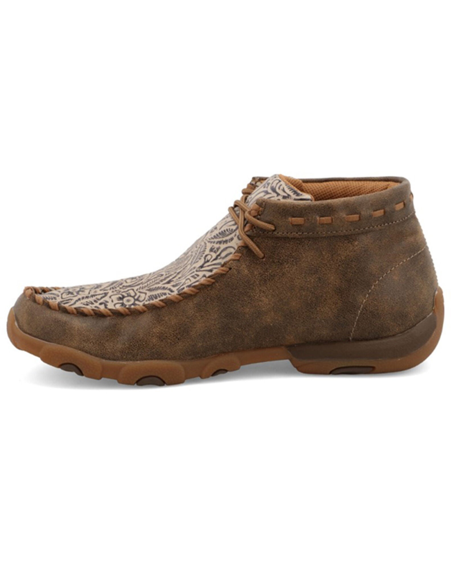 Twisted X Women's Tooled Chukka Driving Mocs, Brown