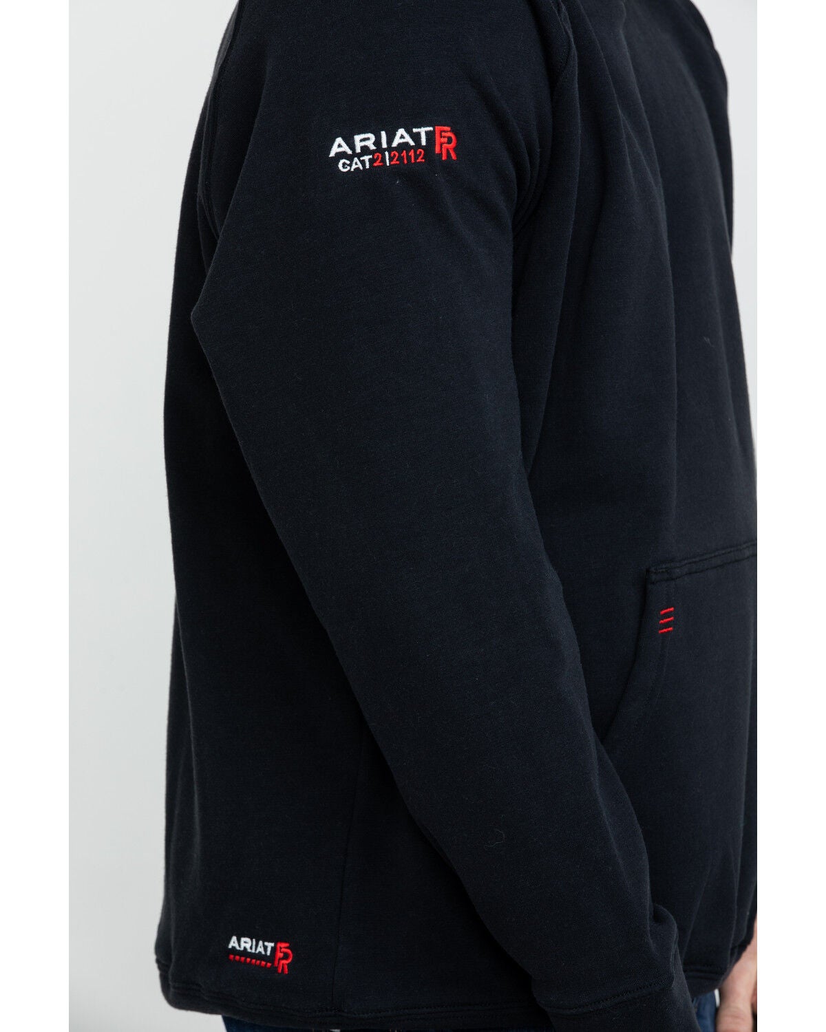 Ariat Men's FR Primo Fleece Logo Hooded Work Sweatshirt - Big , Black