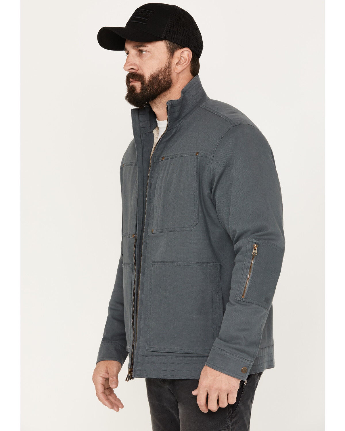 Dakota Grizzly Men's Dax Stretch Twill Sherpa Lined Jacket, Grey
