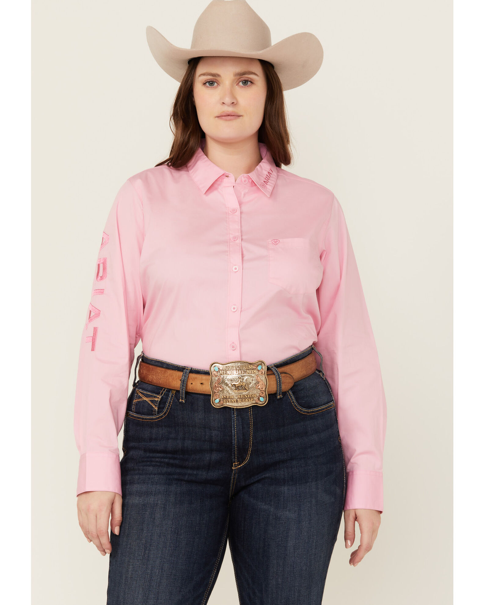 Product Name Ariat Womens Real Team Kirby Long Sleeve Button Down