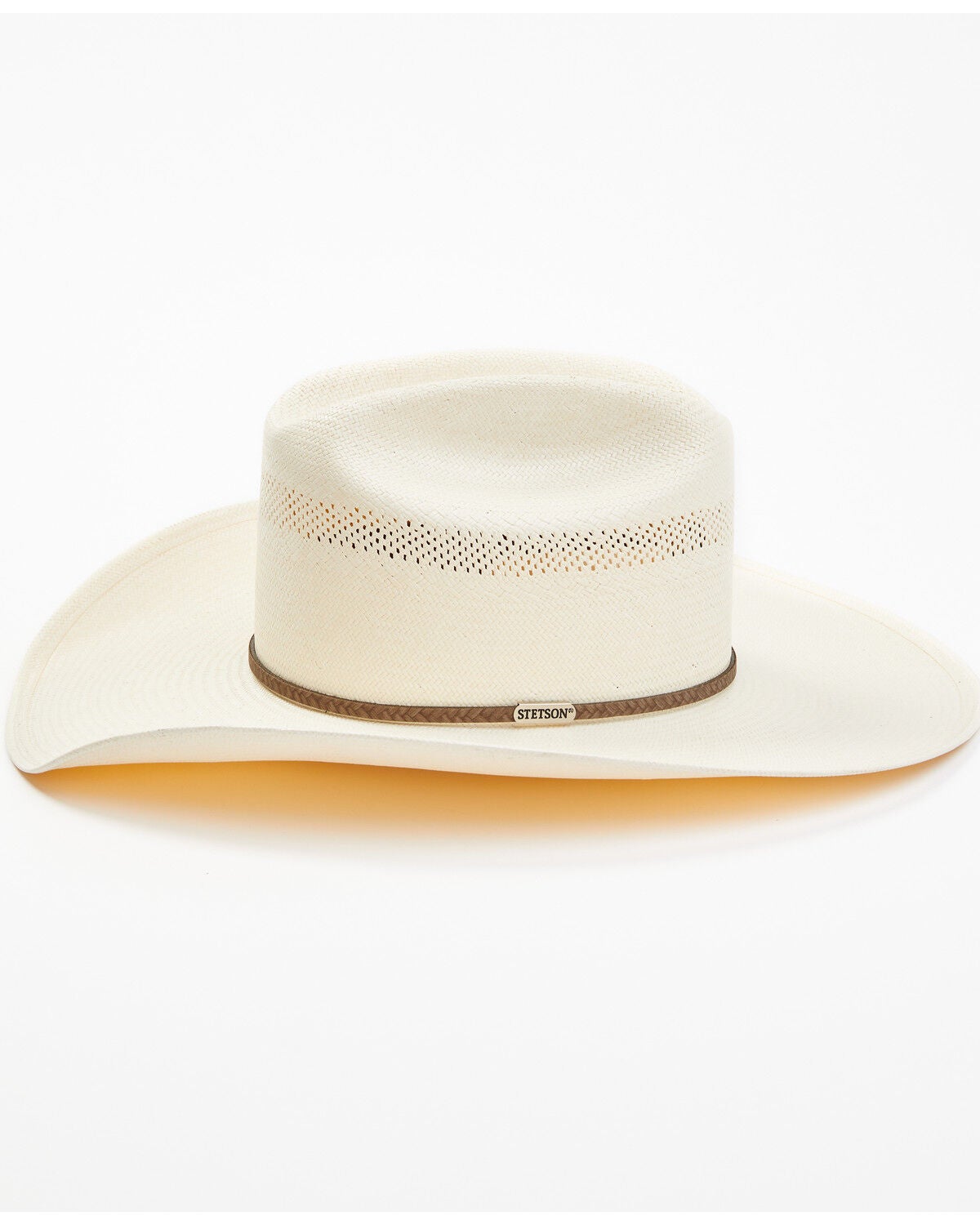Stetson Plait 10X Straw Cowboy Hat, Natural