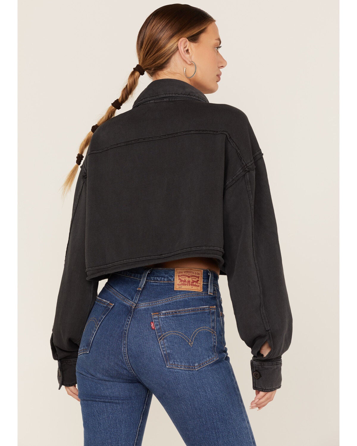 Free People Women's Saturday Cropped Shacket,