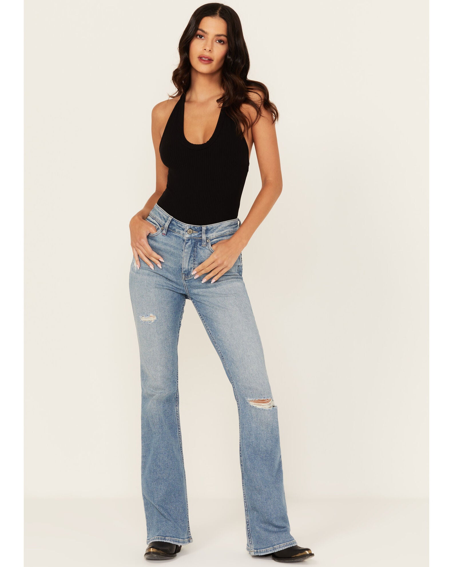 Idyllwind Women's Arbor Medium Wash Outlaw High Rise Flare Super ...