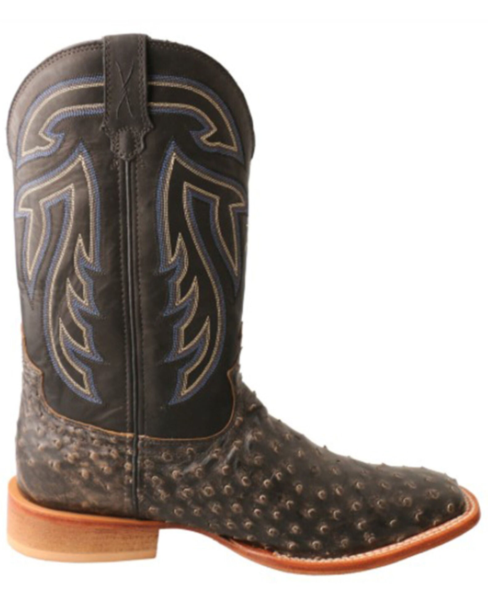 Twistex X Men's Ruff Stock Fill-Quill Ostrich Vamp Exotic Western Boot ...