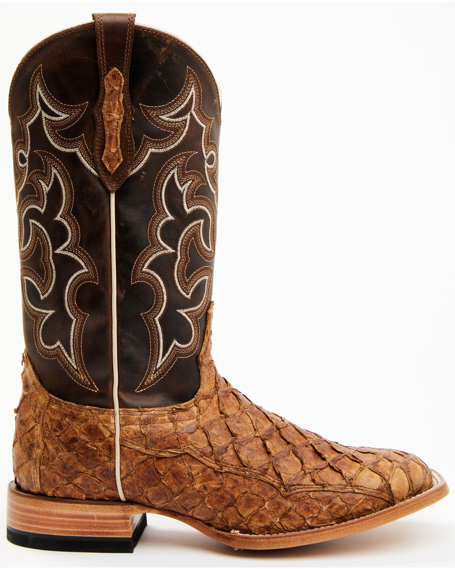 Cody James Men's Exotic Pirarucu Skin Western Boots - Broad Square Toe ...