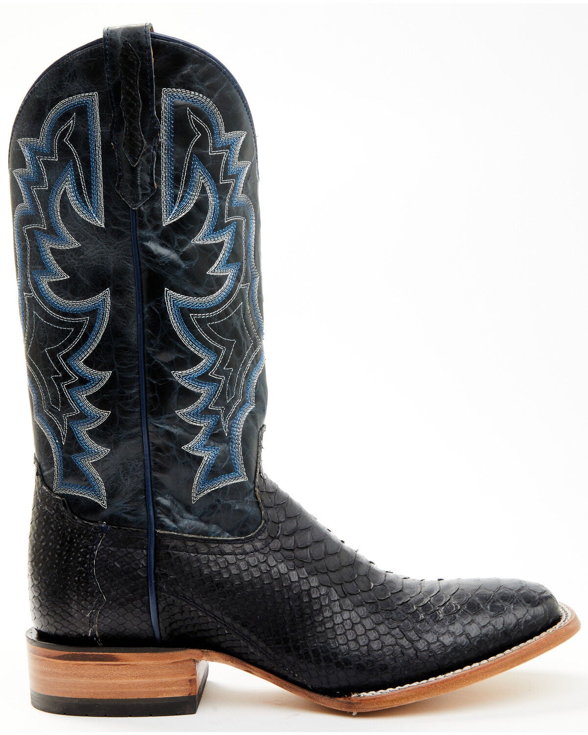 Cody James Men's Exotic Python Western Boots - Broad Square Toe, Black