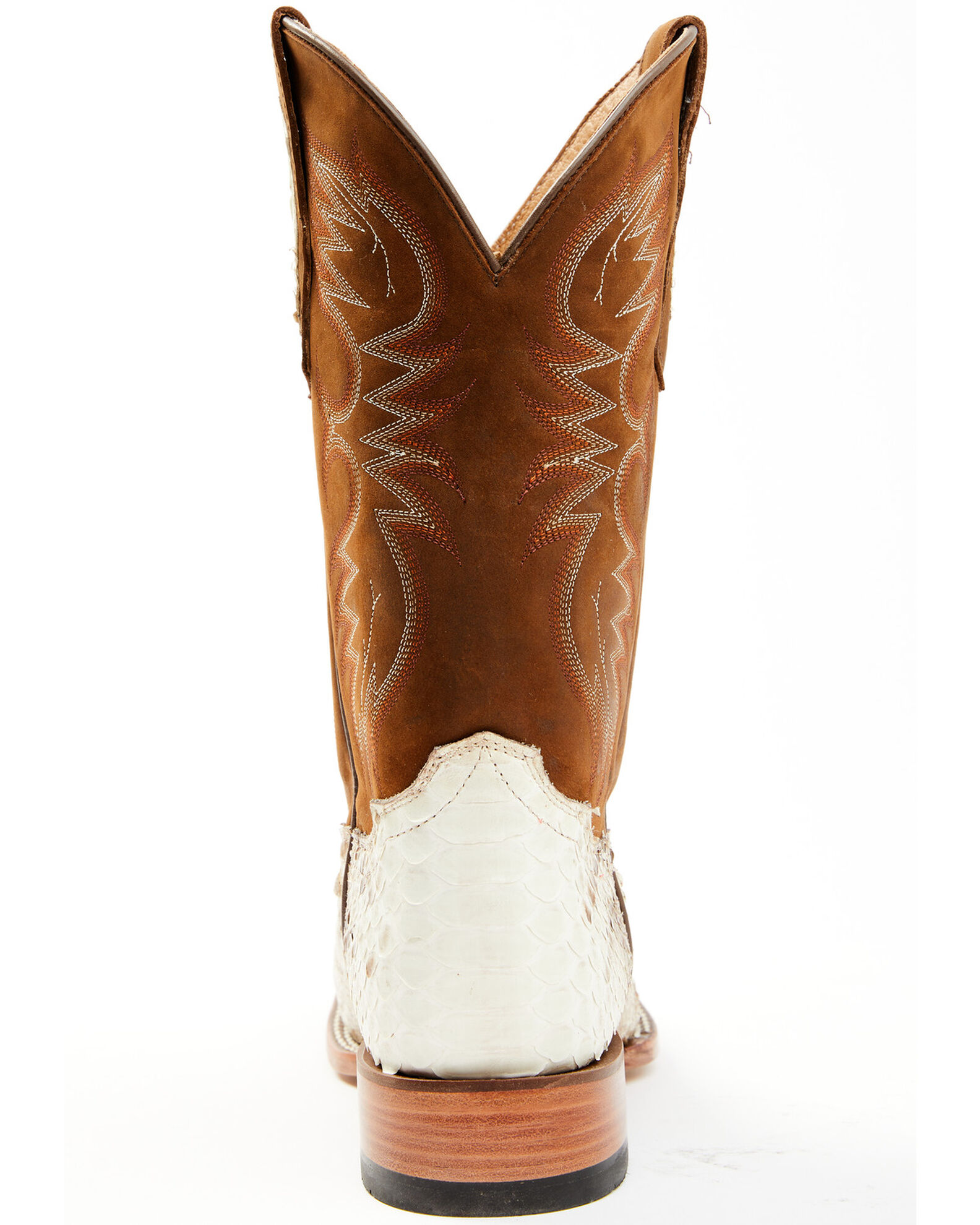 Cody James Mens Bone Python Exotic Western Boot Broad Square Toe Brown