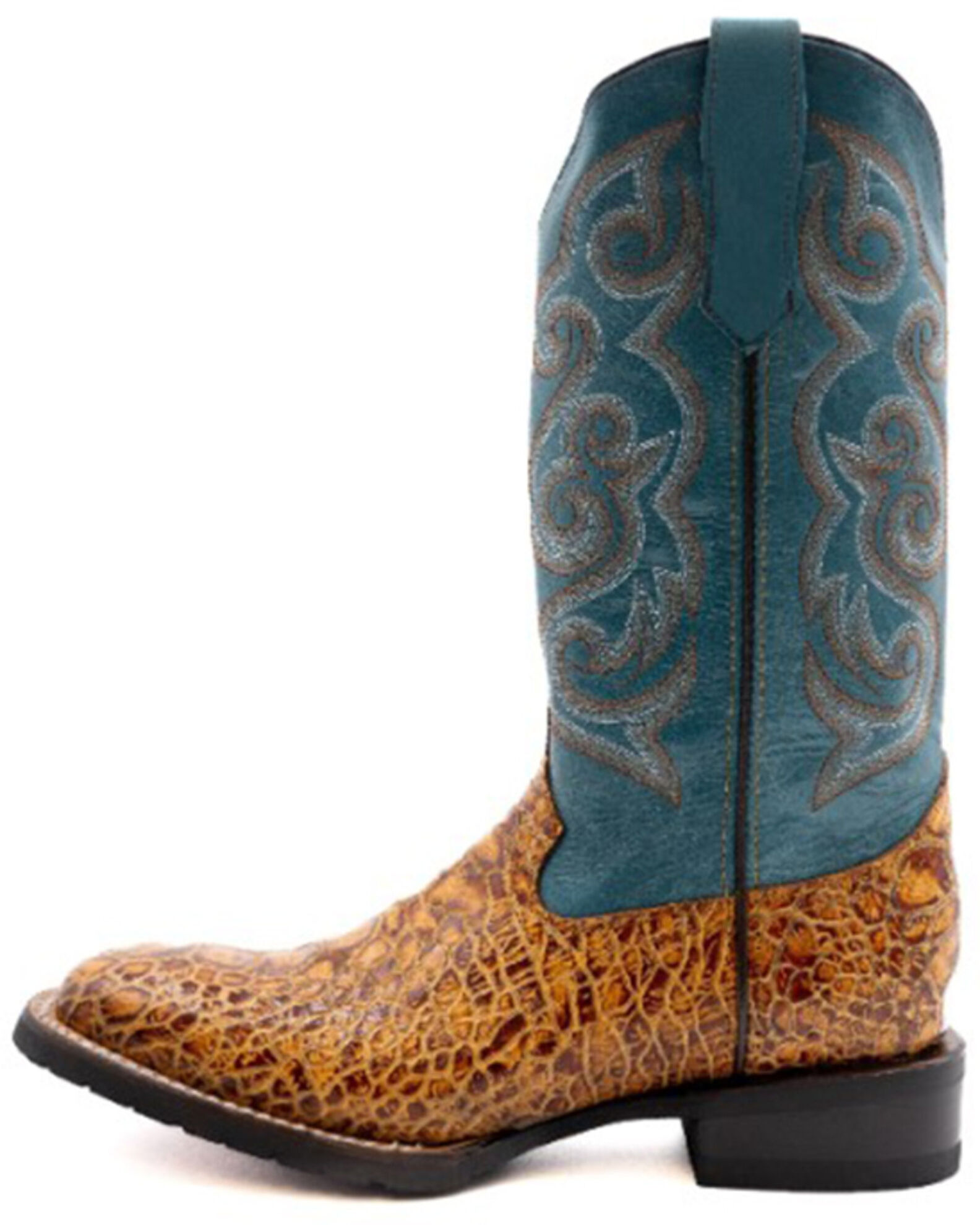 Ferrini Mens Kai Performance Western Boots Broad Square Toe Brown