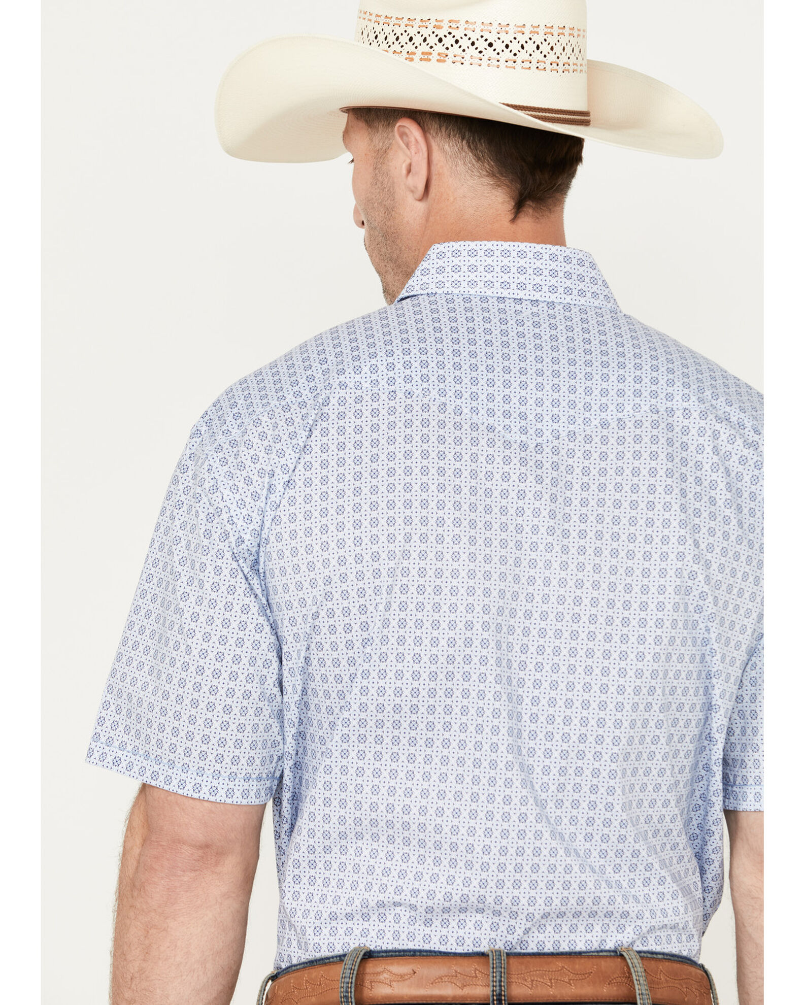 Rough Stock By Panhandle Mens Medallion Print Short Sleeve Stretch
