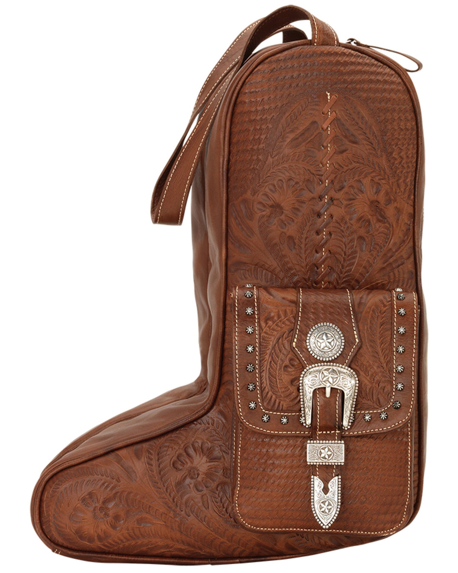 Product Name: American West Zip-Around Antique Tan Leather Boot Bag