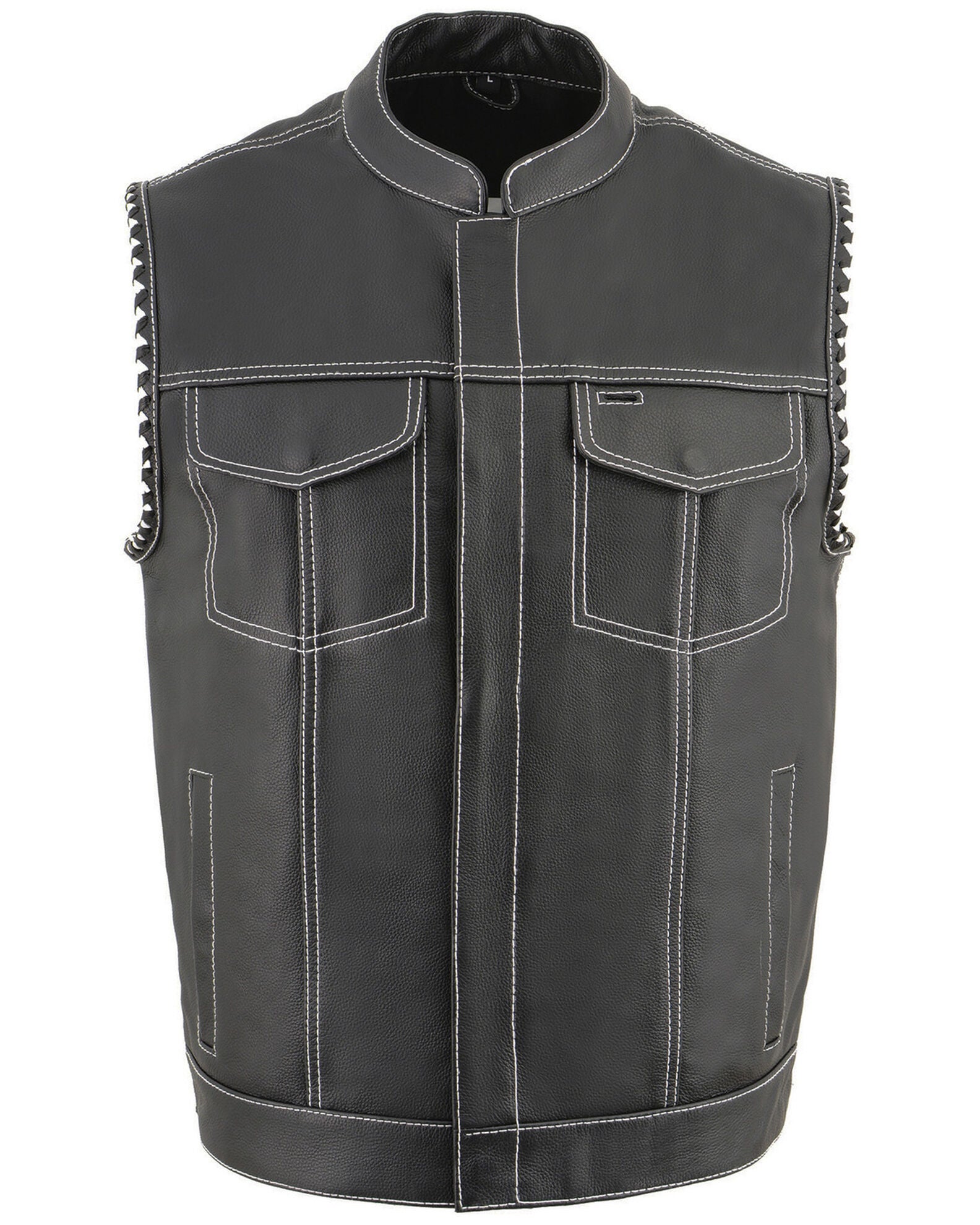 Product Name: Milwaukee Leather Men's Old Glory Laced Arm Hole ...
