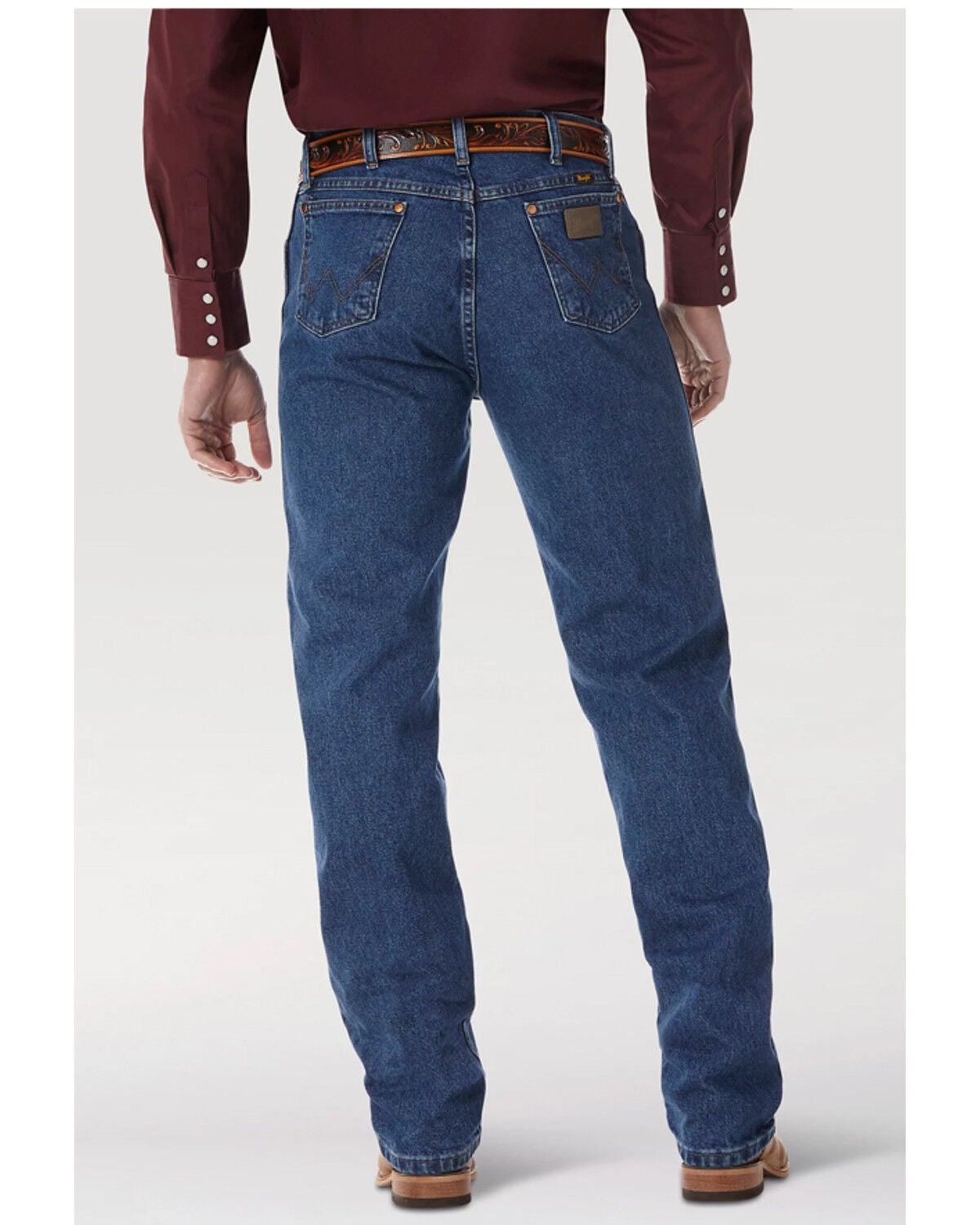 Wrangler Men's Medium Wash High-Rise Original Cowboy Bootcut Jeans ...