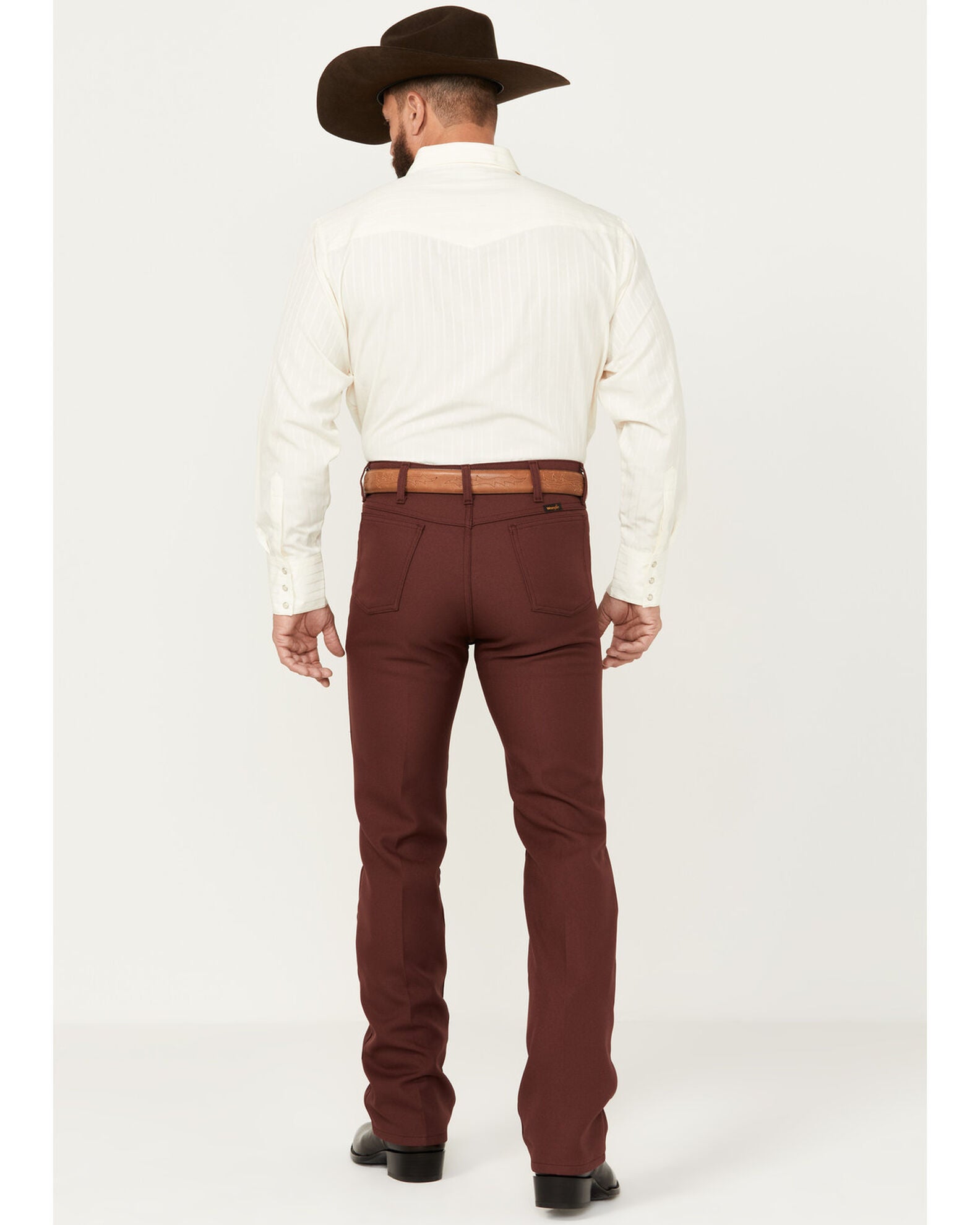 Wrangler Men's Wrancher Dress Jeans, Burgundy