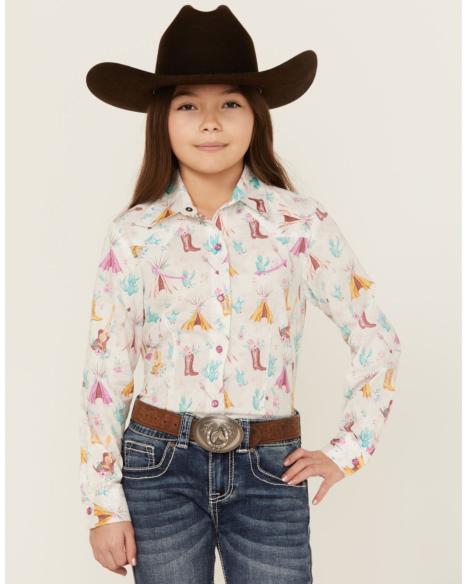 Product Name Cruel Girl Girls Conversation Print Long Sleeve Pearl