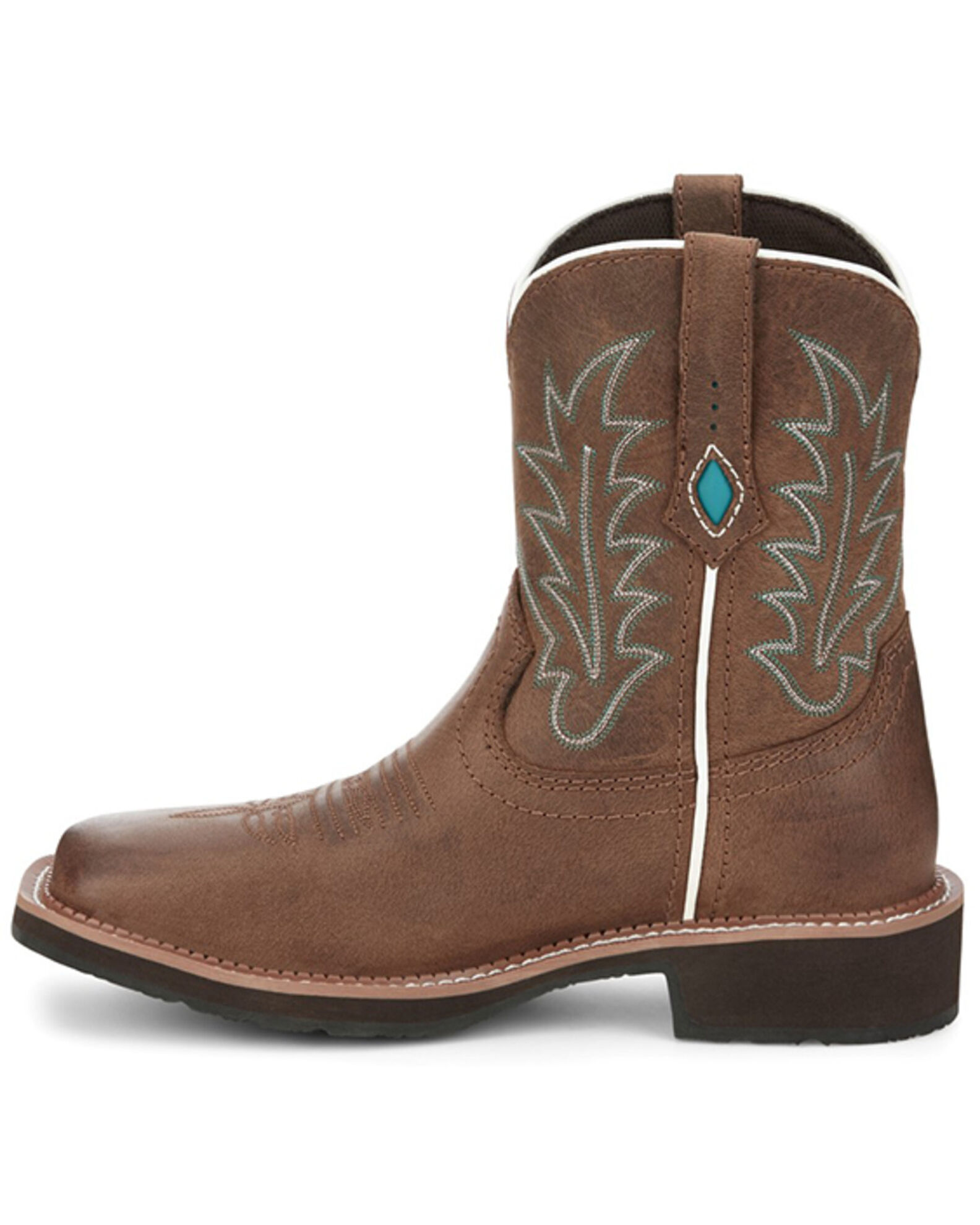 Product Name Justin Womens Ema Short Western Boots Broad Square Toe