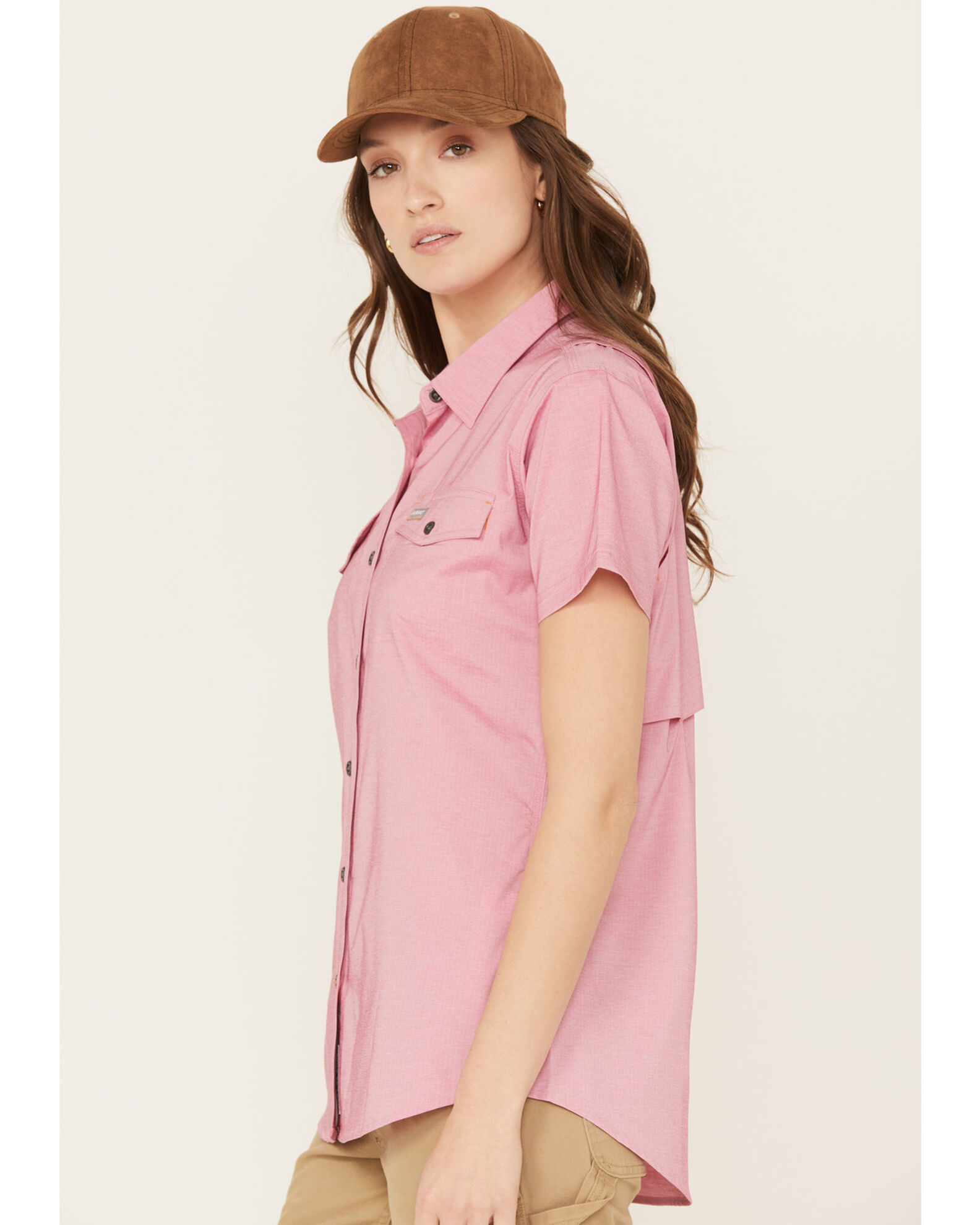 Ariat Womens Rebar Venttek Short Sleeve Button Down Western Work Shirt