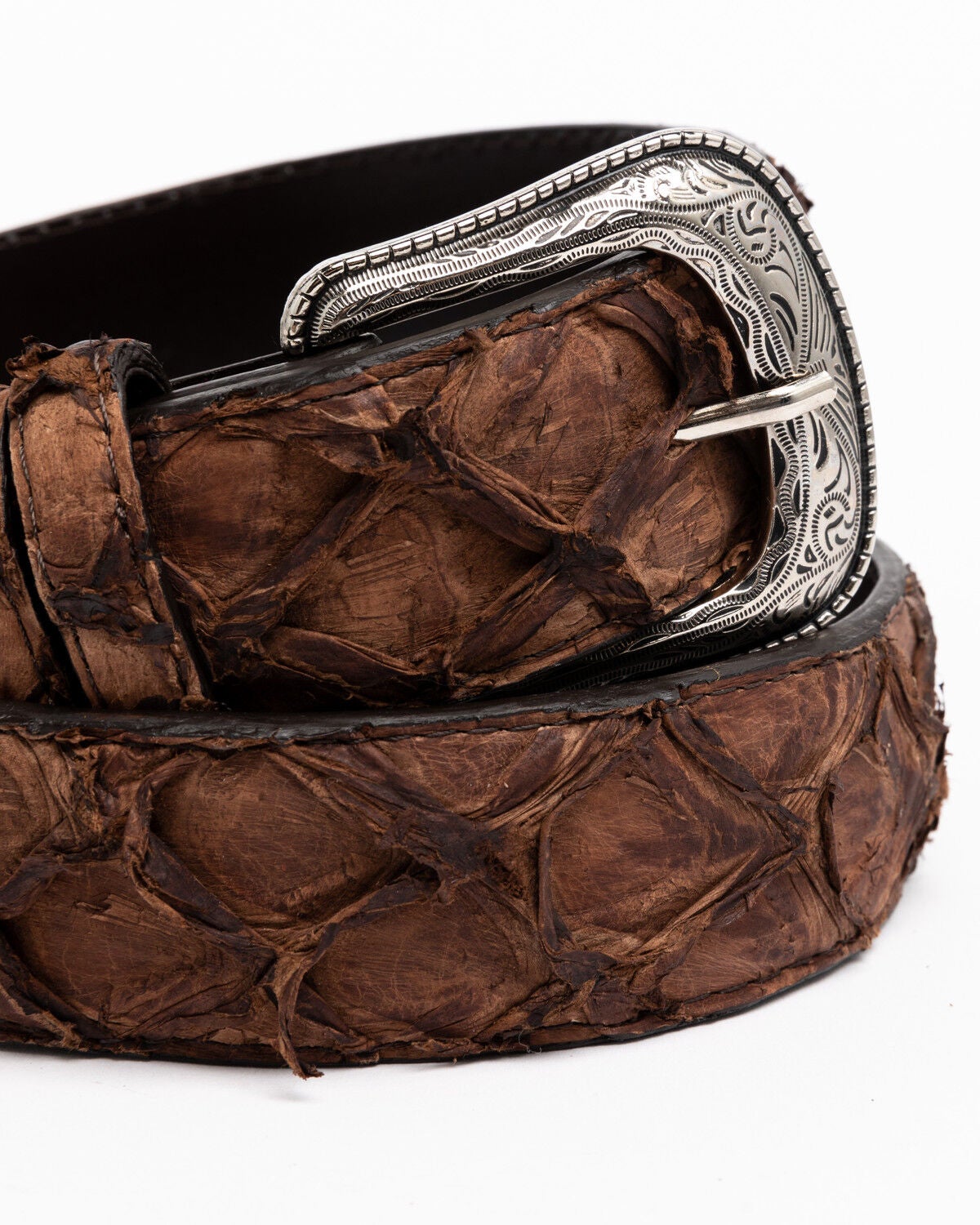 Cody James Men's Exotic Pirarucu Belt, Brown