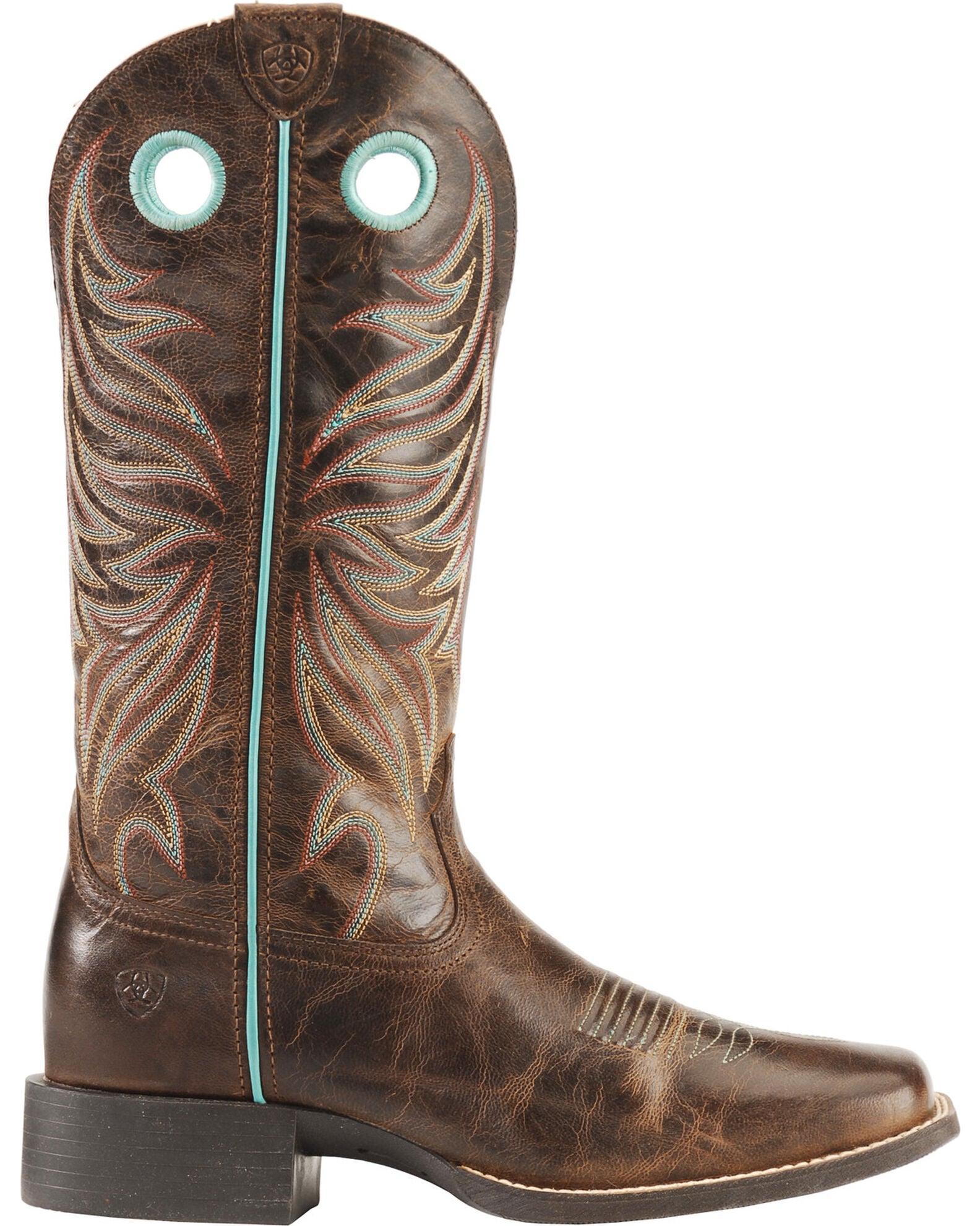 Ariat Women's Round Up Ryder Western Boots - Broad Square Toe, Brown
