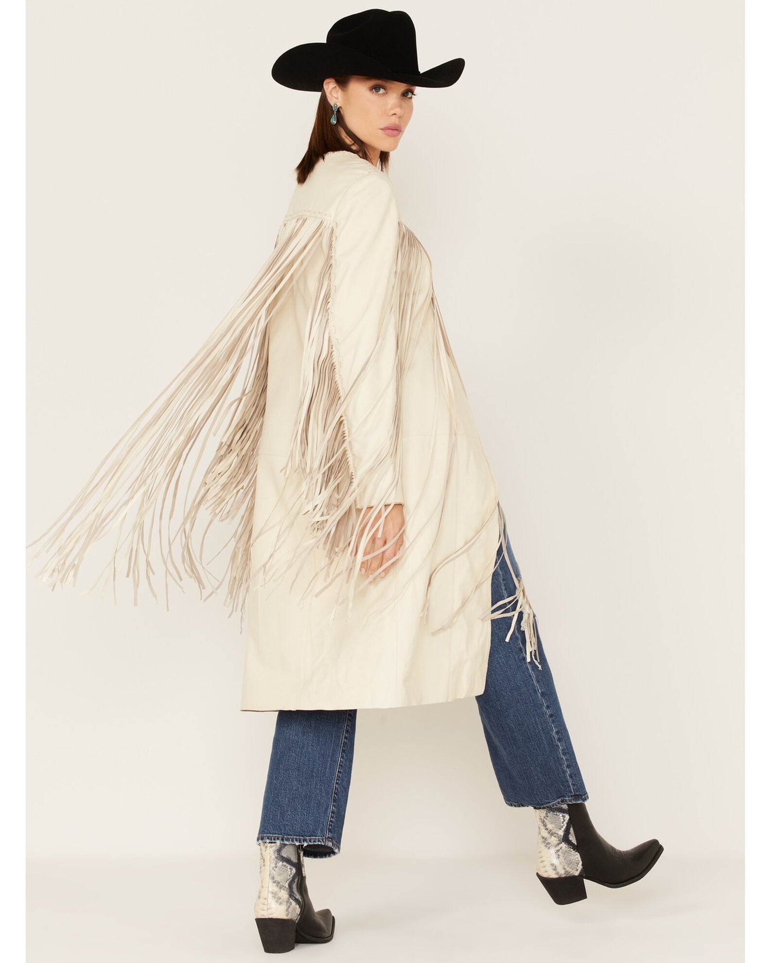 Double D Ranch Women's Pettycoat Fringe Duster, Off White