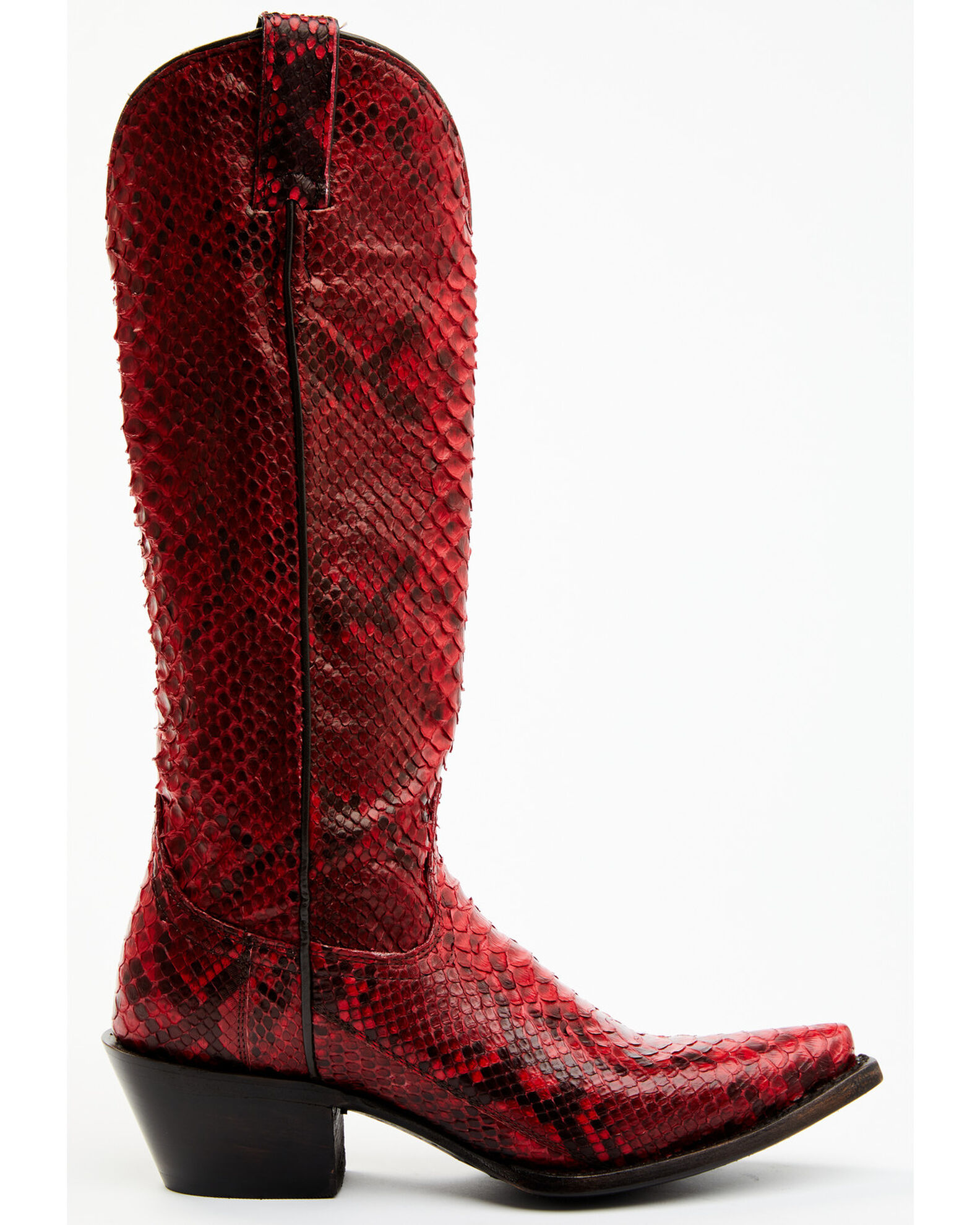 Idyllwind Womens Slay Exotic Python Western Boots Snip Toe Red