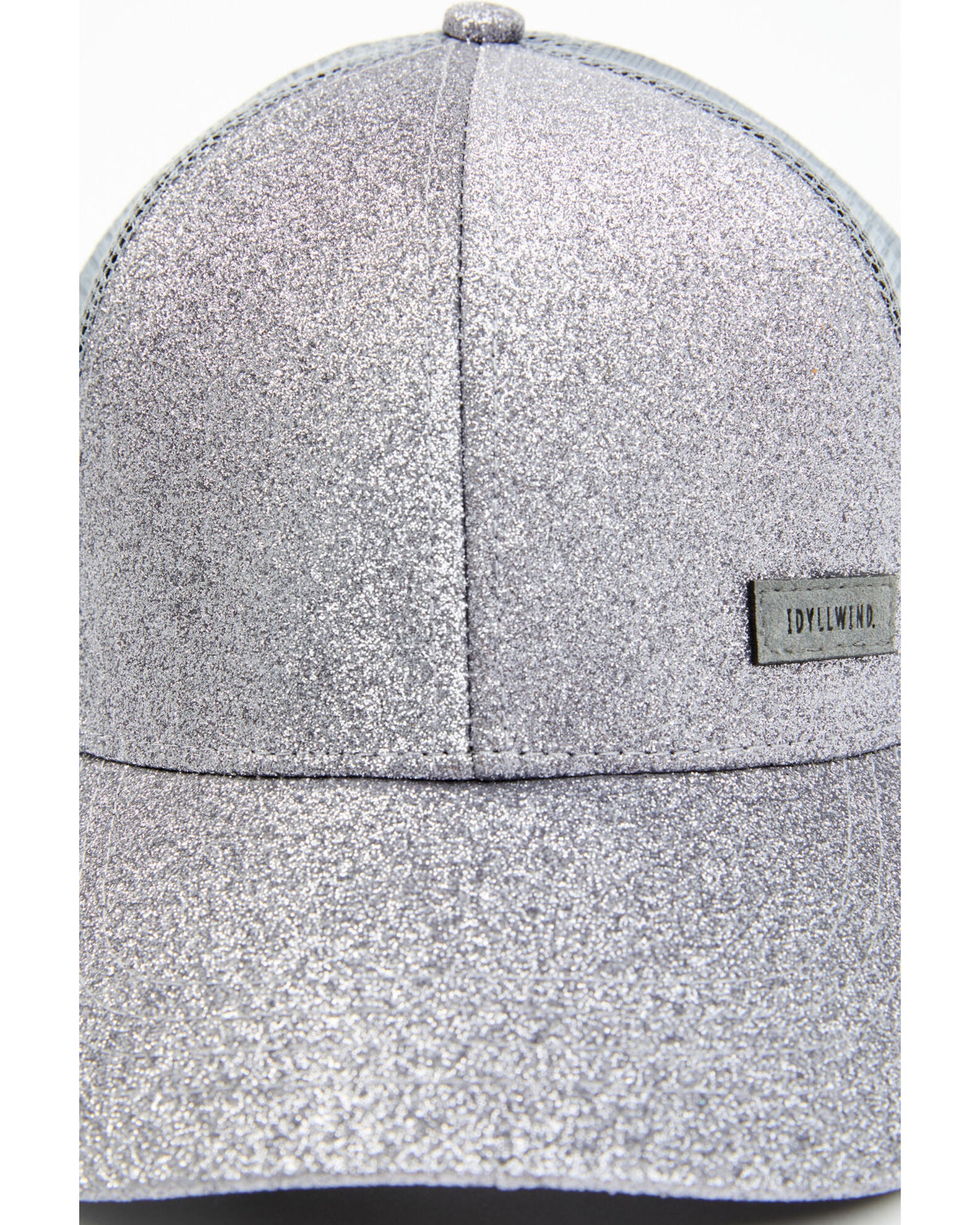 Idyllwind Women's Glitter Baseball Hat, Silver