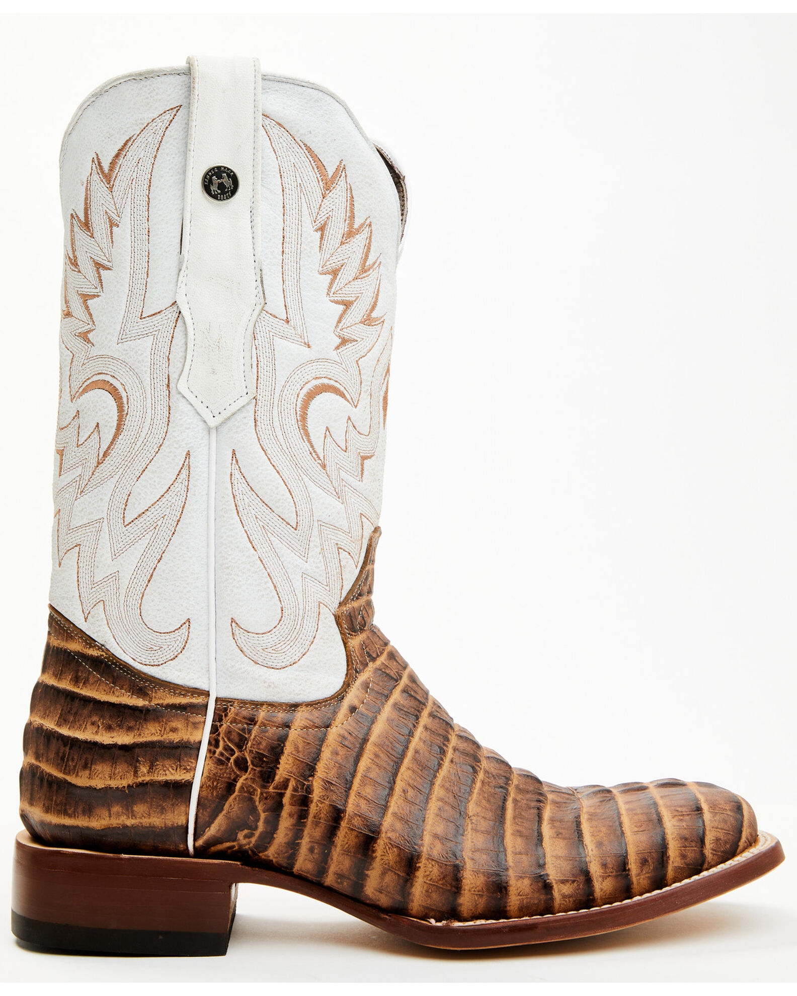 Product Name Tanner Mark Mens Caiman Print Western Boots Broad
