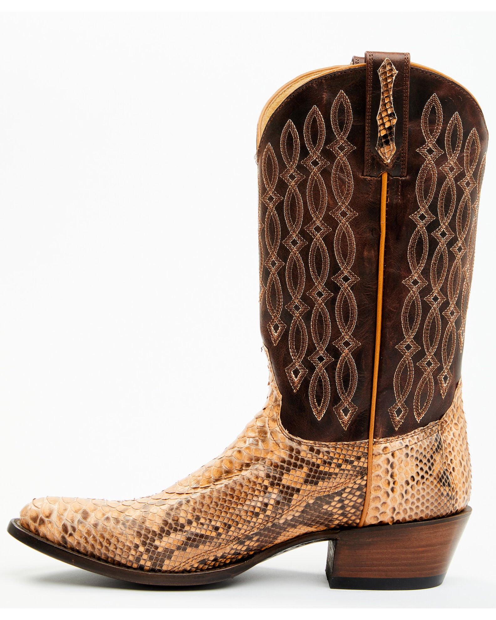 Cody James Men's Exotic Python Western Boots - Round Toe, Camel