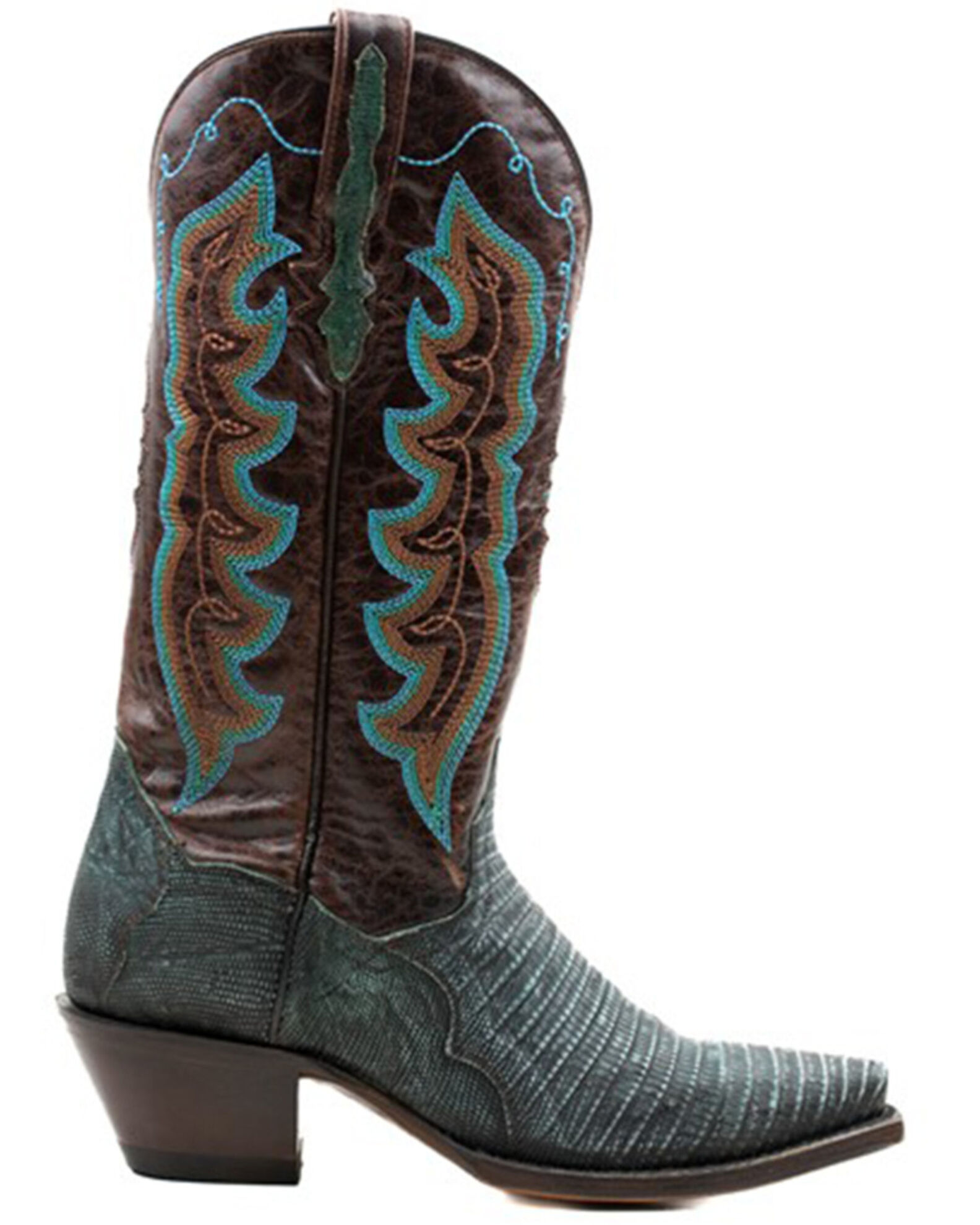 Product Name Dan Post Womens Rustic Exotic Lizard Western Boot Snip Toe