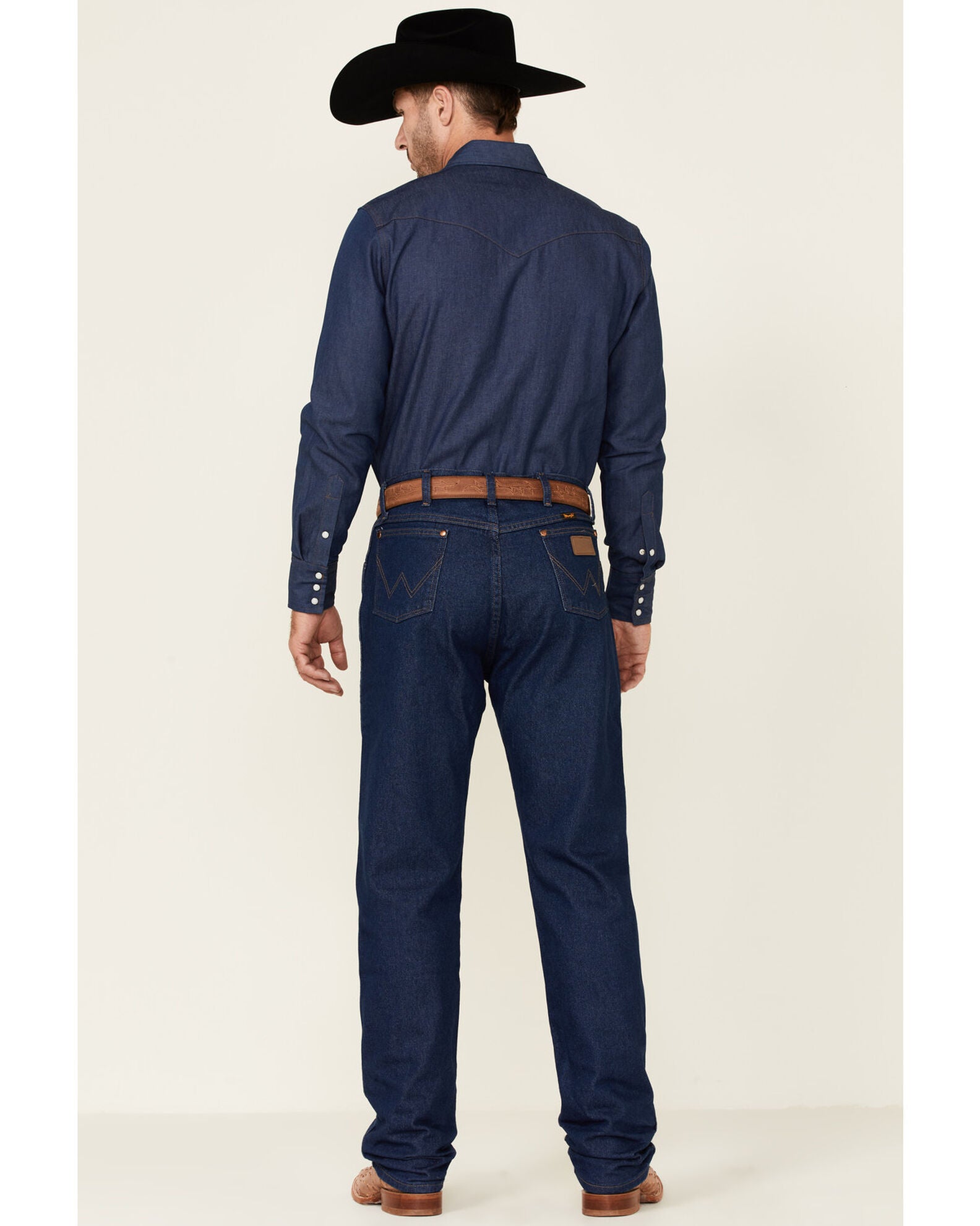 Wrangler 13MWZPW Cowboy Cut Original Fit Prewashed Jeans, Blue