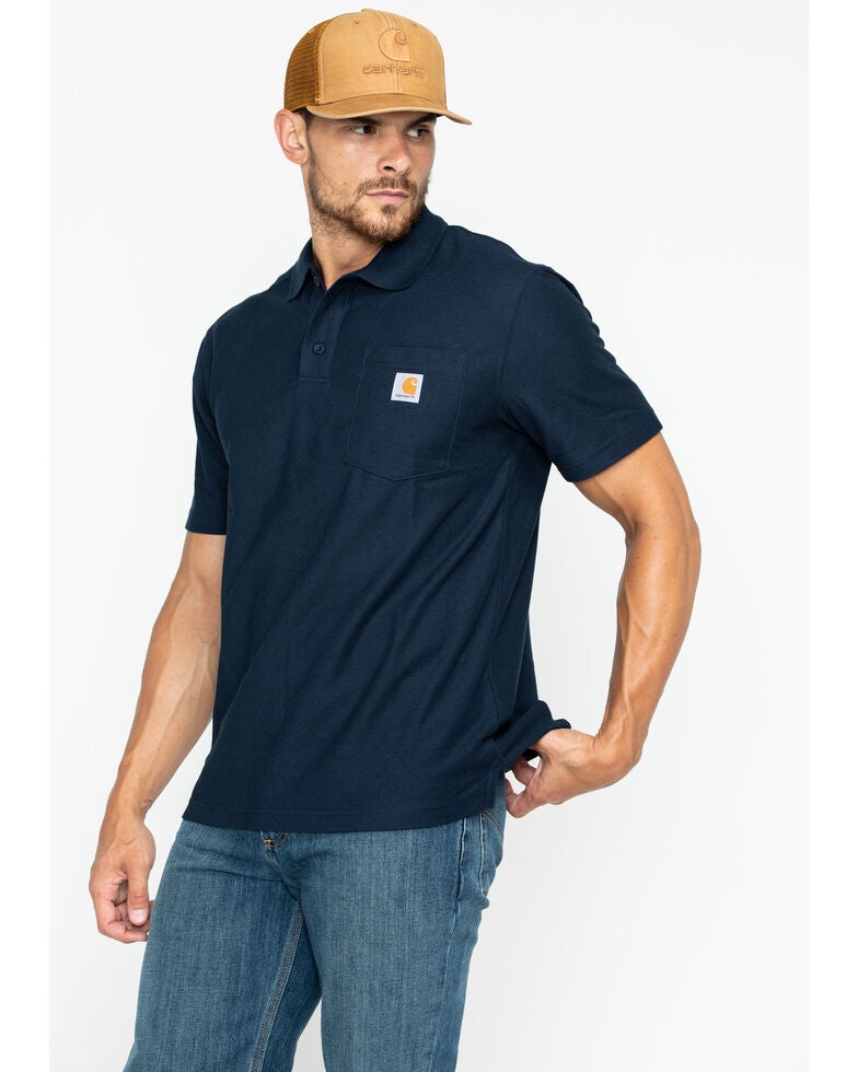Carhartt Men's Contractor's Pocket Short Sleeve Polo Work Shirt - Big ...