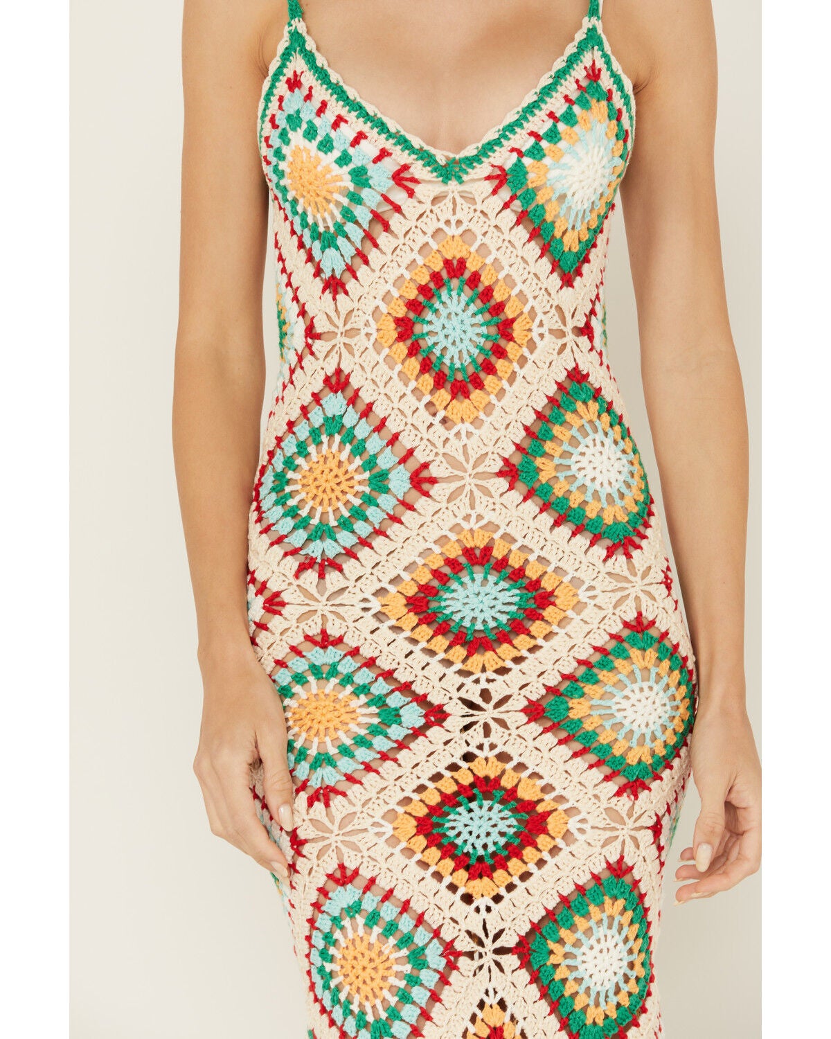 Ransom Ranch Women's Crochet Maxi Dress,