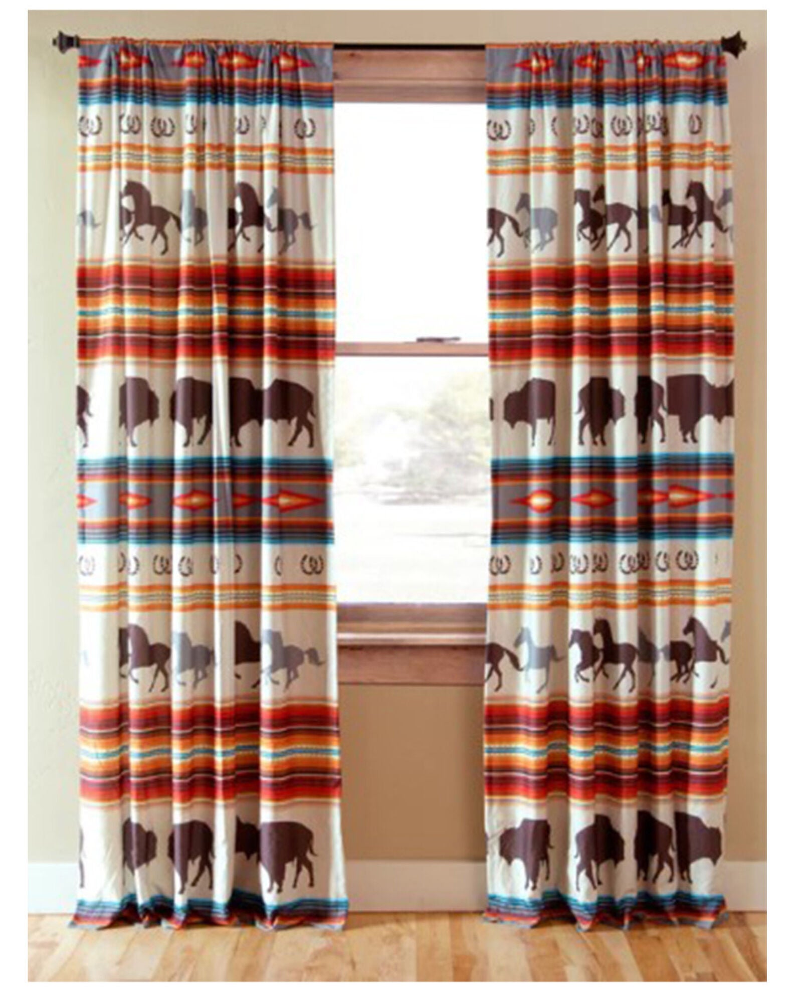 Product Name: Carsten Home Western Stripe Curtain Panels