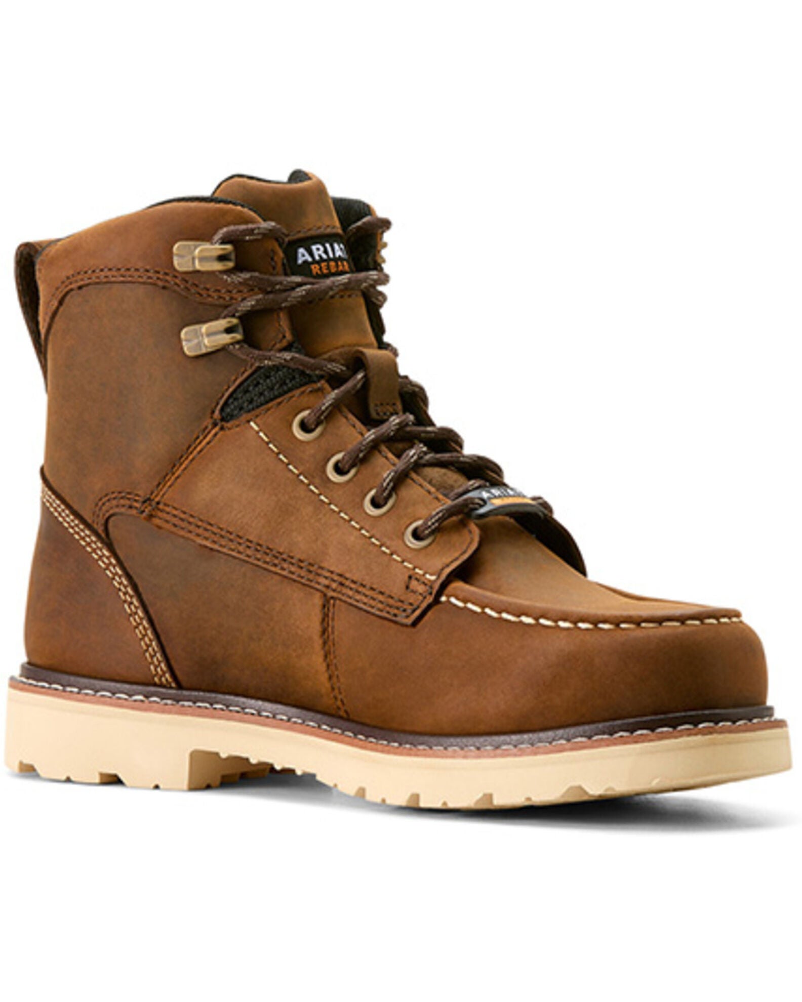 Ariat Women's Rebar Lift Waterproof Work Boots - Soft Toe, Brown