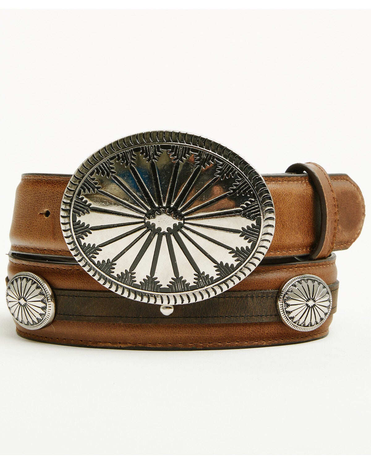 Idyllwind Women's Highland Two-Toned Medallion Belt, Brown