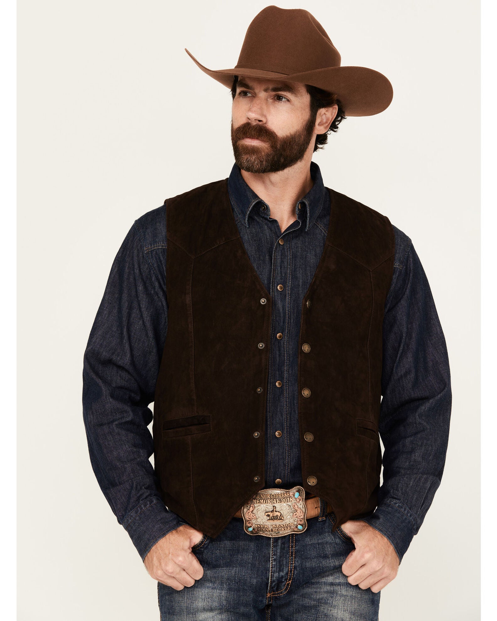 Product Name: Cody James Men's Angus 2.0 Suede Snap Vest