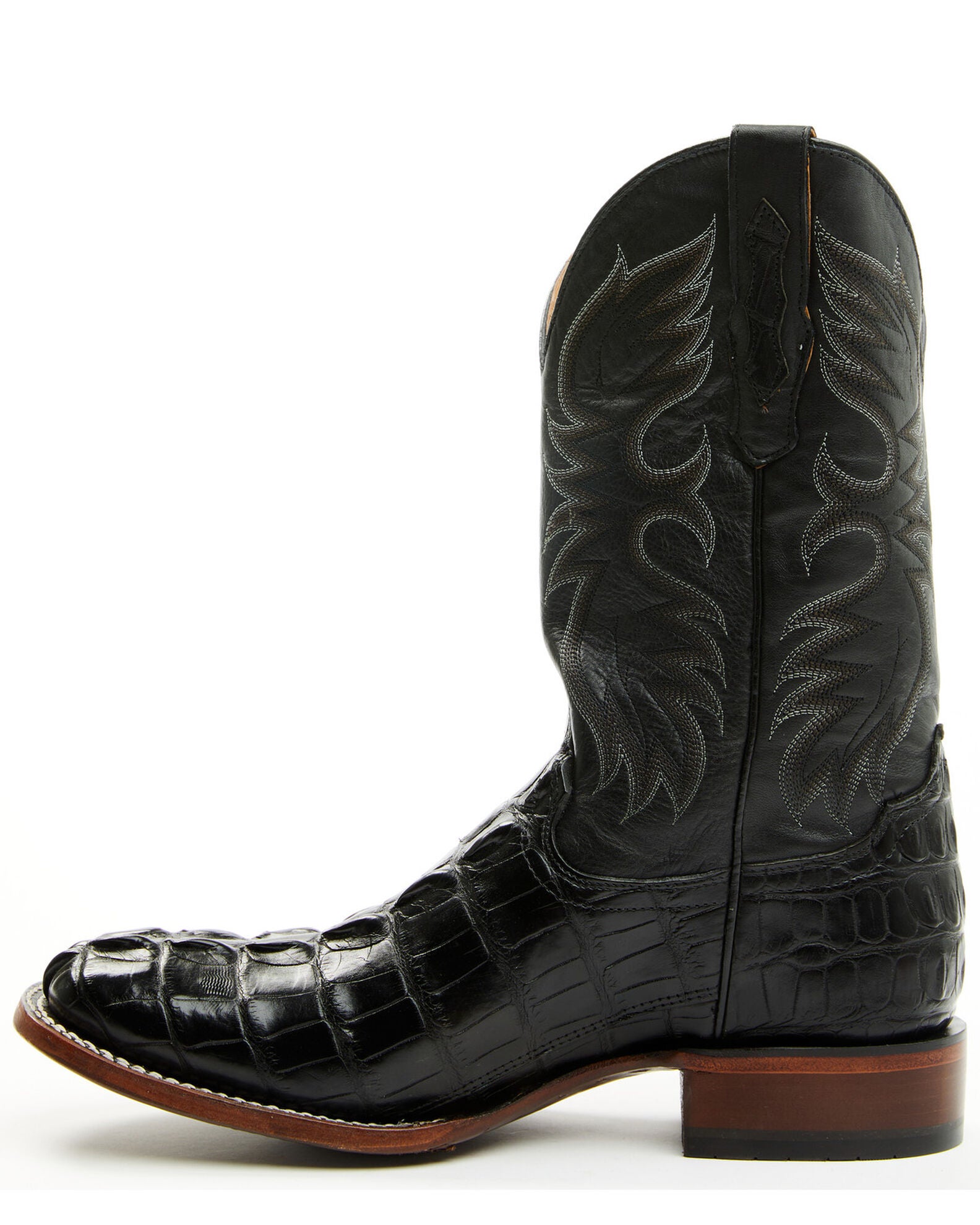 Cody James Men's Exotic Alligator Western Boots - Broad Square Toe, Black