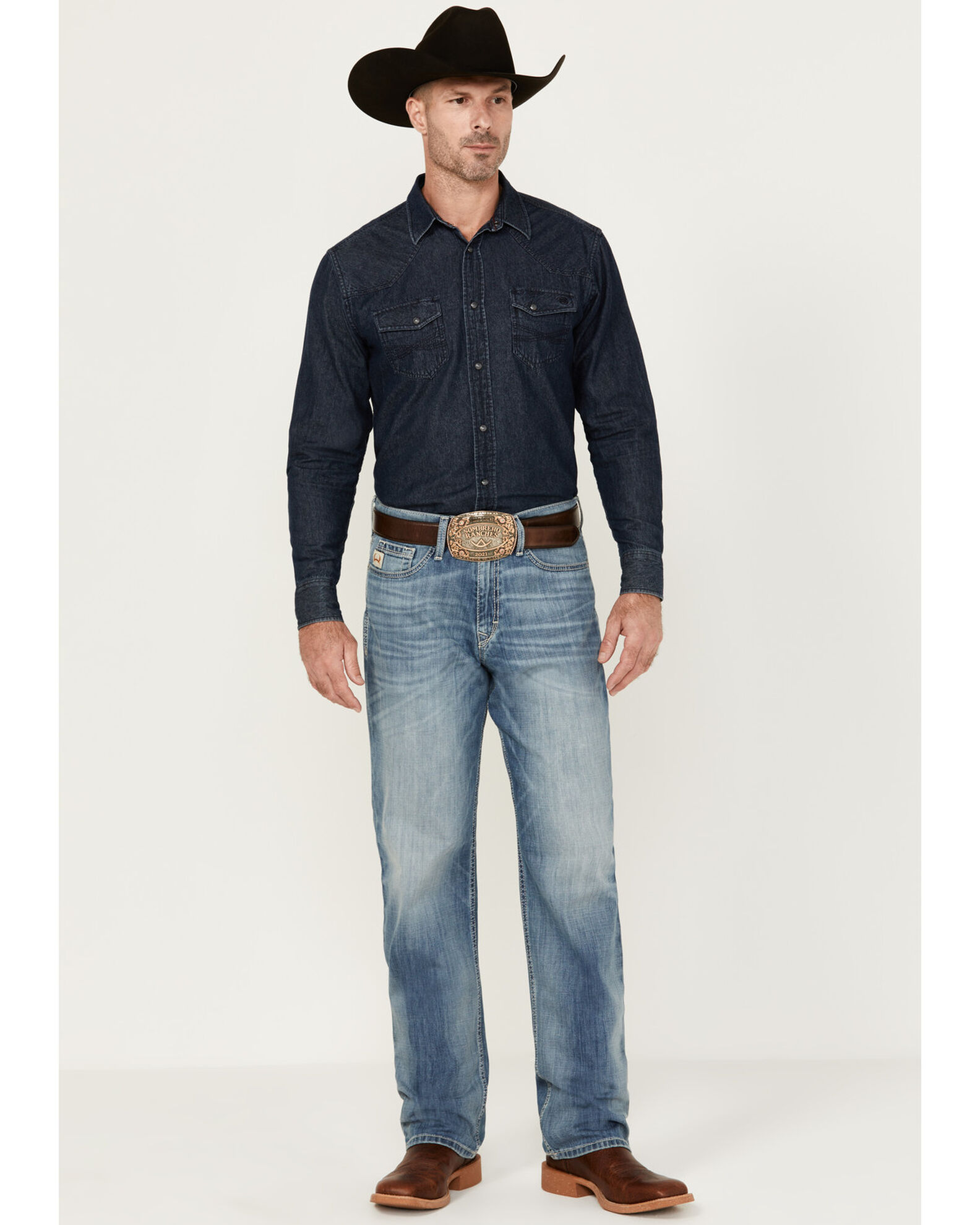 Product Name Cinch Mens Sawyer Medium Stonewash Performance Stretch