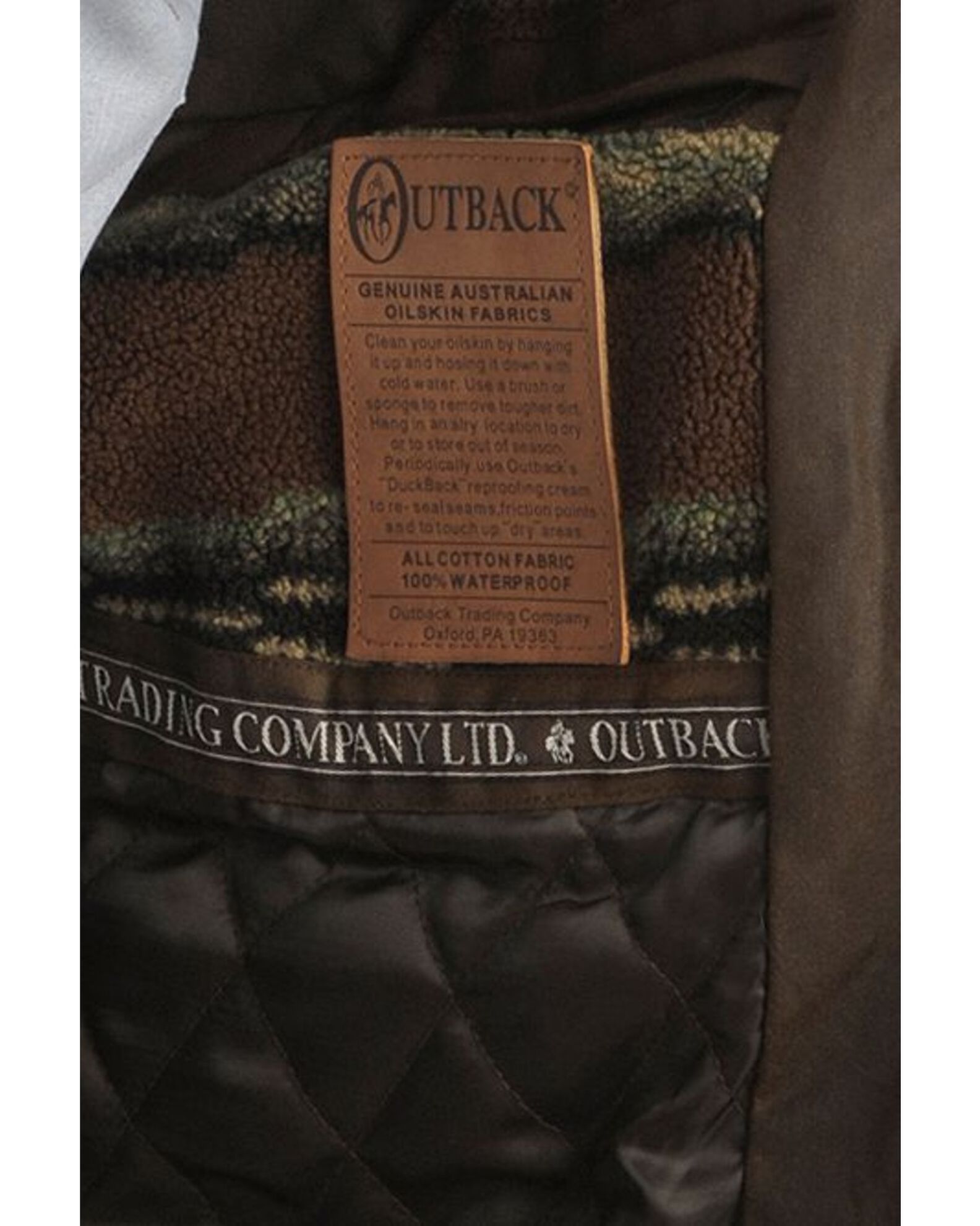 Outback Trading Co Men's Magnum Fleece Lined Oilskin Vest, Bronze