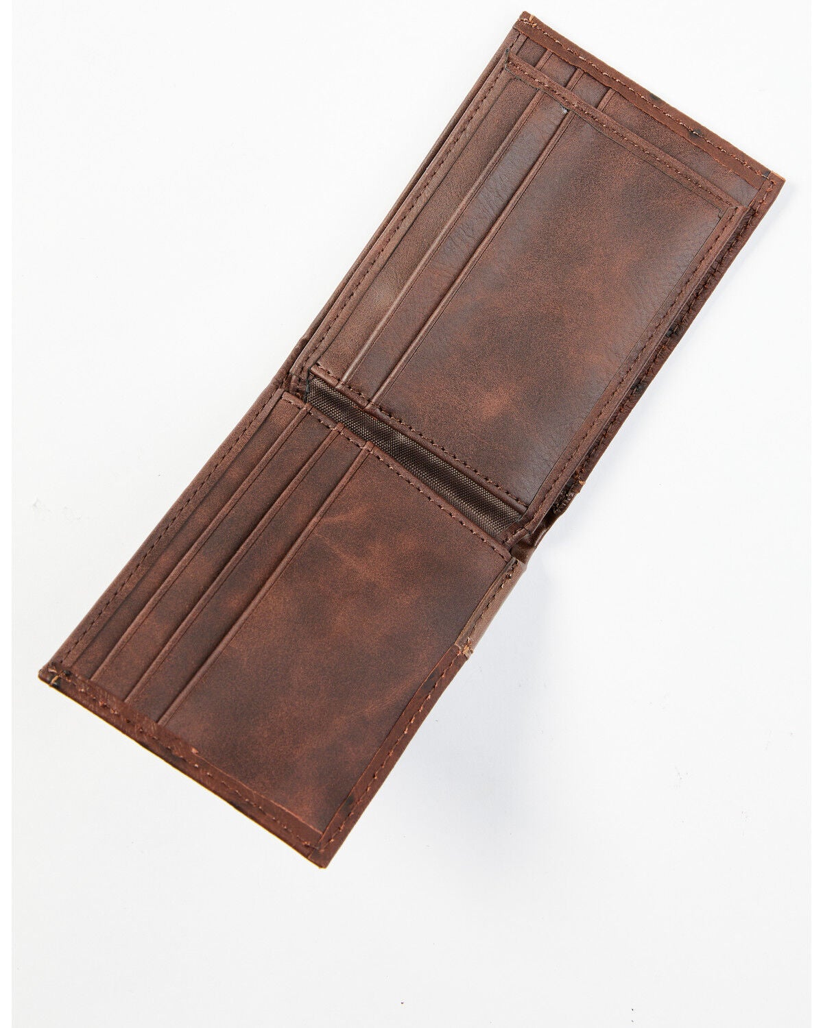 Cody James Men's Bifold Ostrich Print Embossed Bi-Fold Wallet, Brown