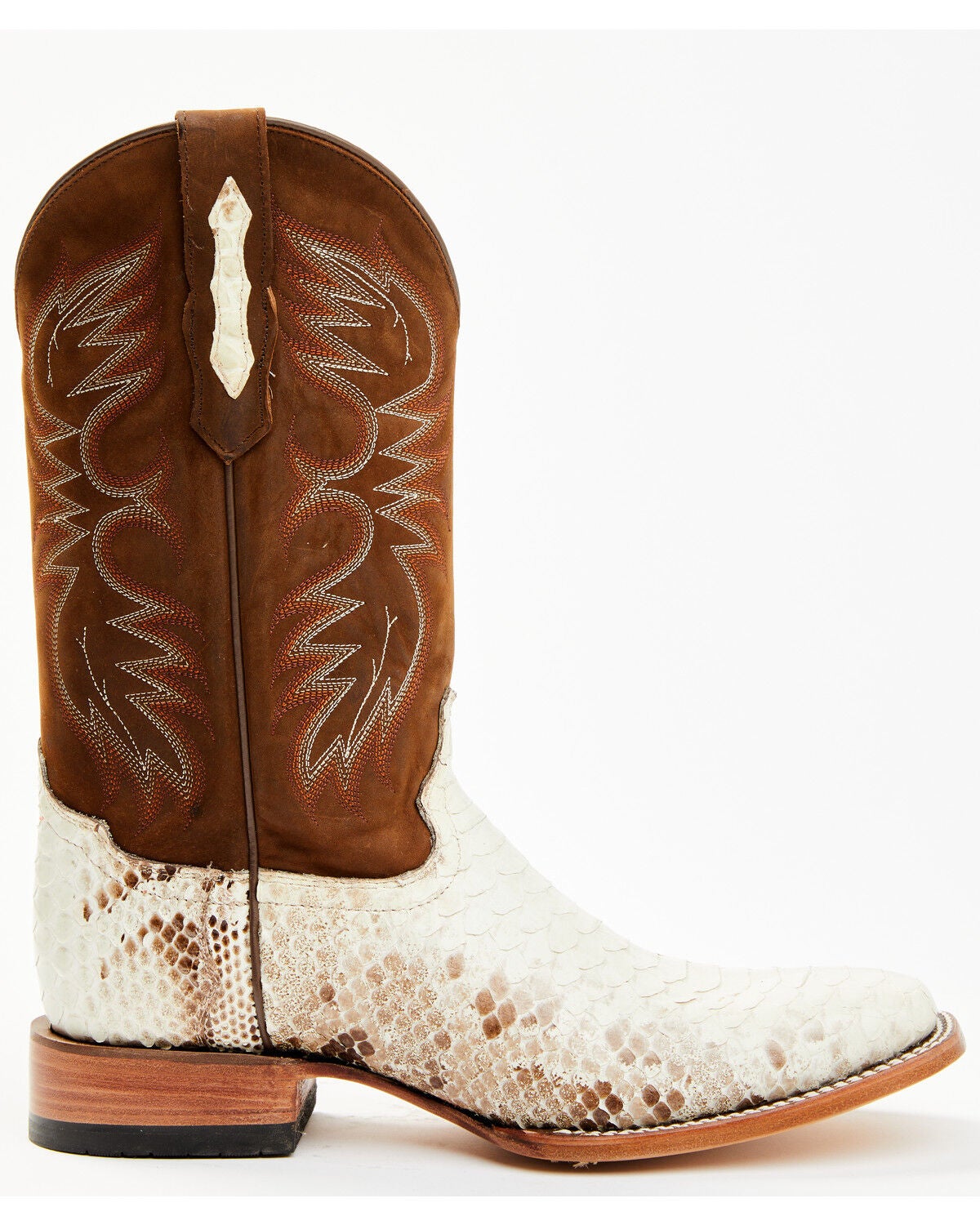 Cody James Men's Bone Python Exotic Western Boot - Broad Square Toe, Brown