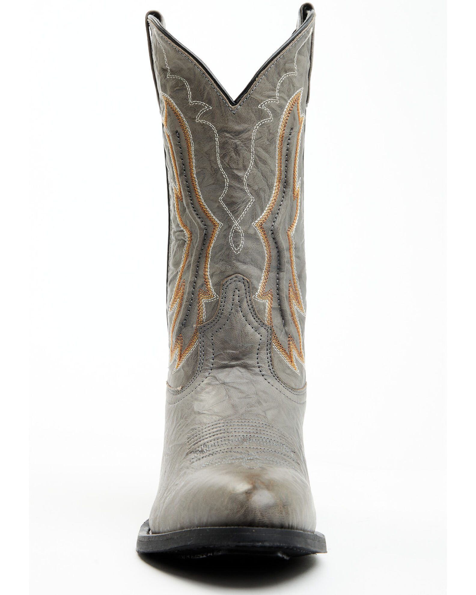 Laredo Mens Fancy Stitch Western Boots Round Toe Grey