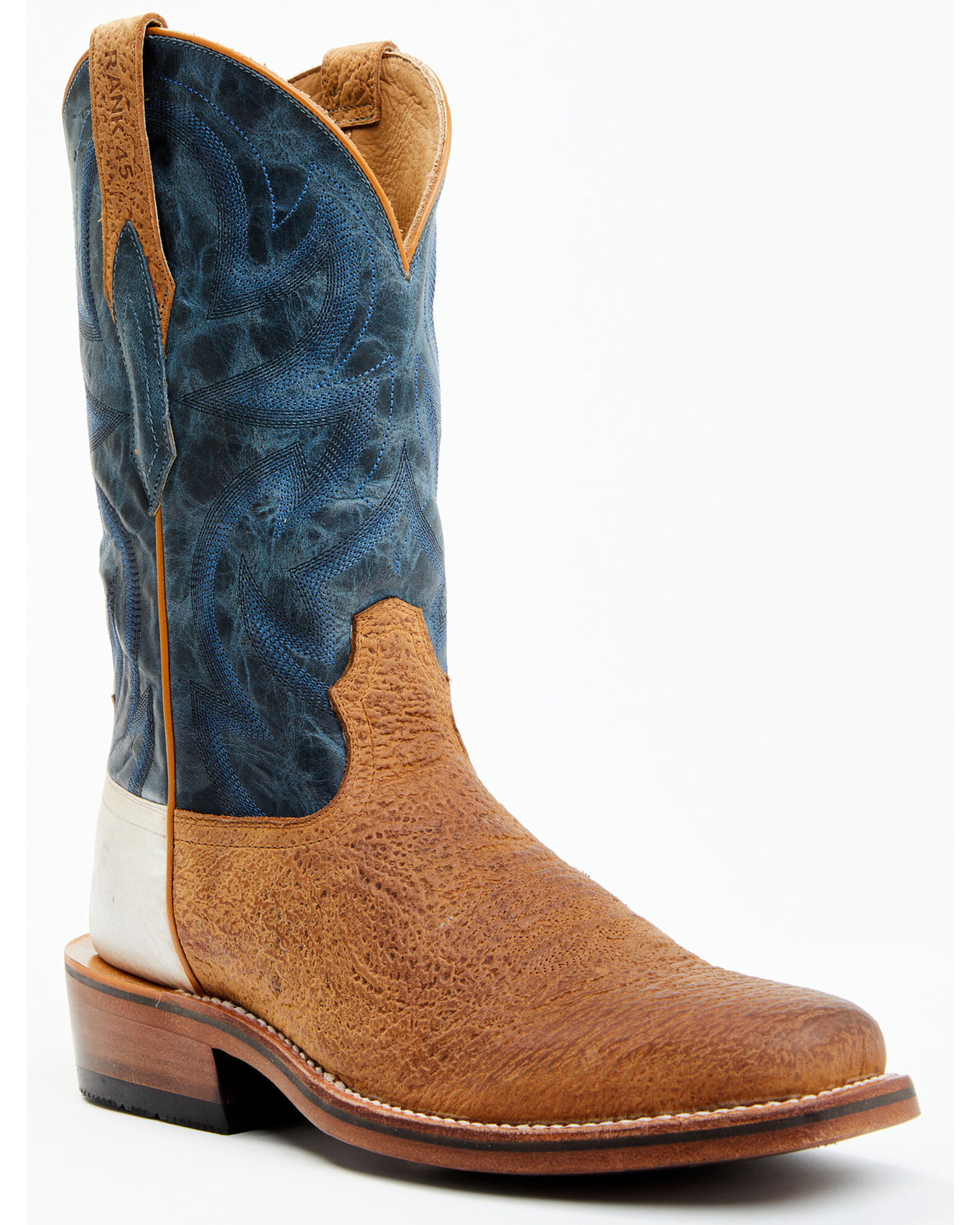 Rank 45® Mens Archer Western Boots Square Toe Blue