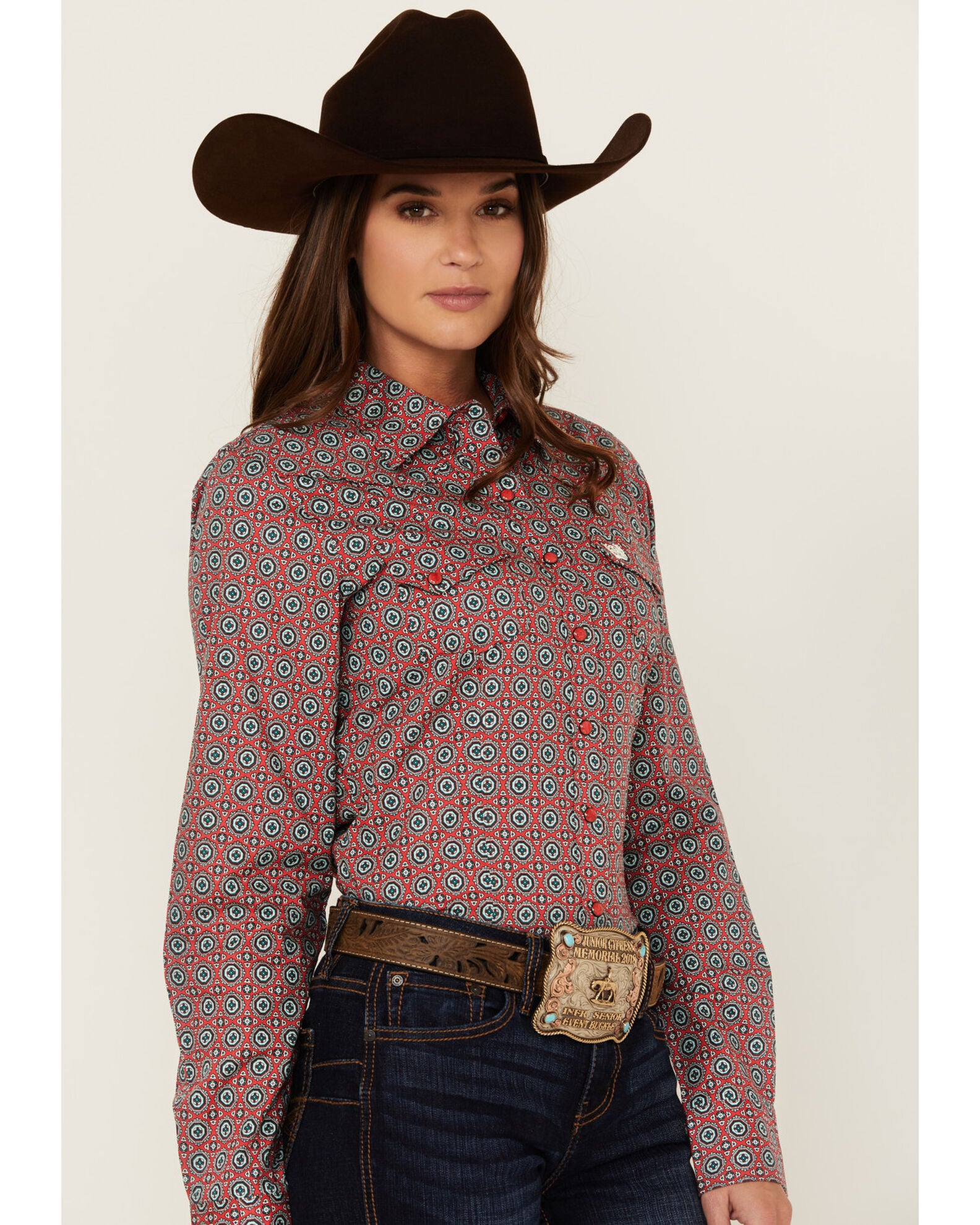 Product Name: Cinch Women's Printed Long Sleeve Snap Western Shirt