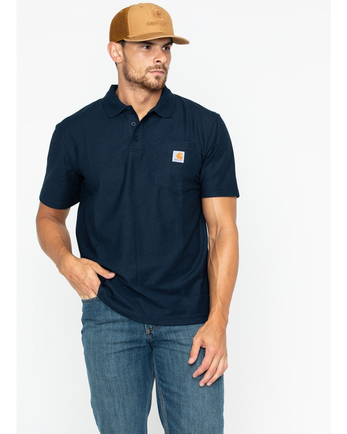 Carhartt Men's Contractor's Pocket Short Sleeve Polo Work Shirt - Big ...