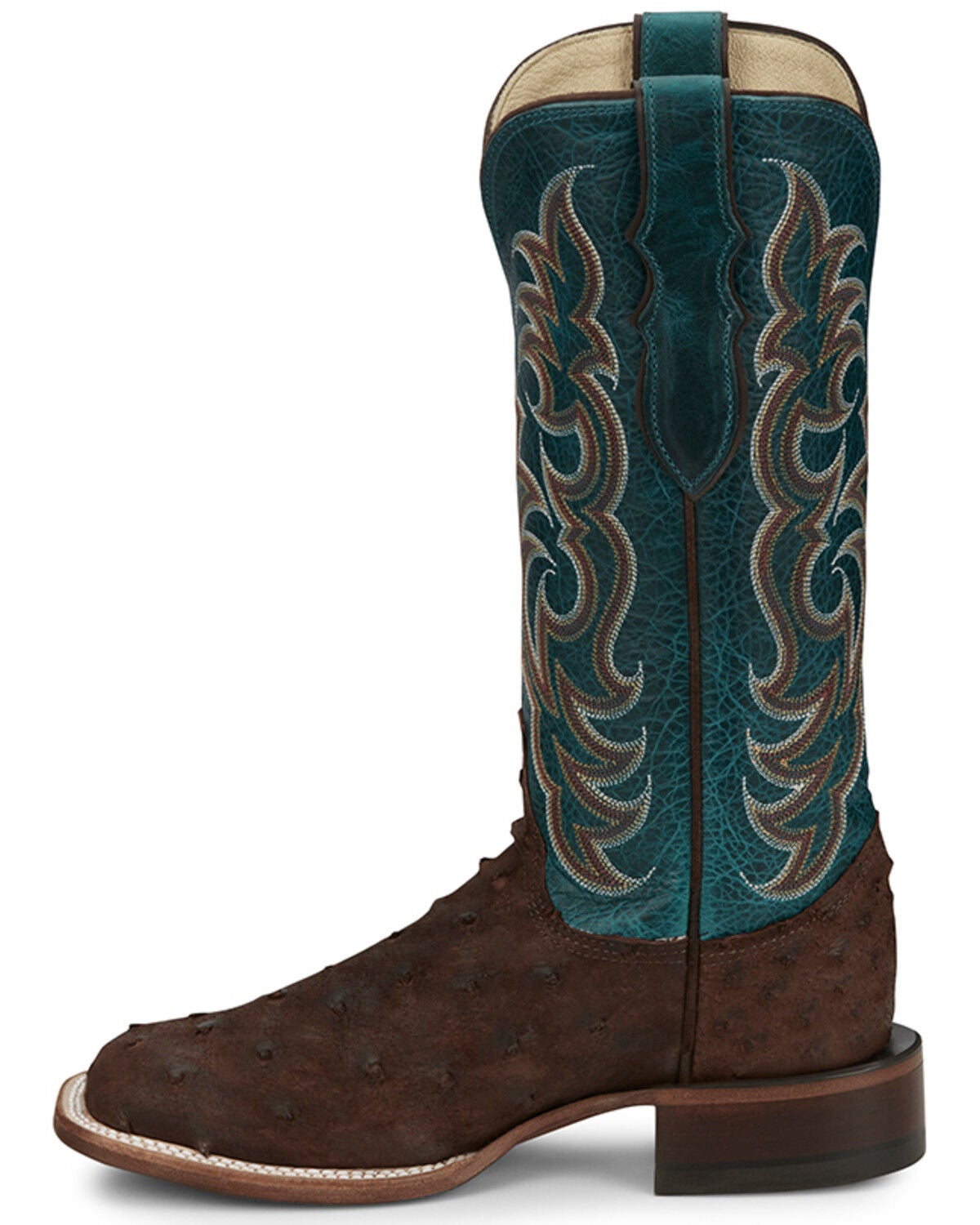 Justin Women's Exotic Full Quill Ostrich Western Boots - Broad Square ...