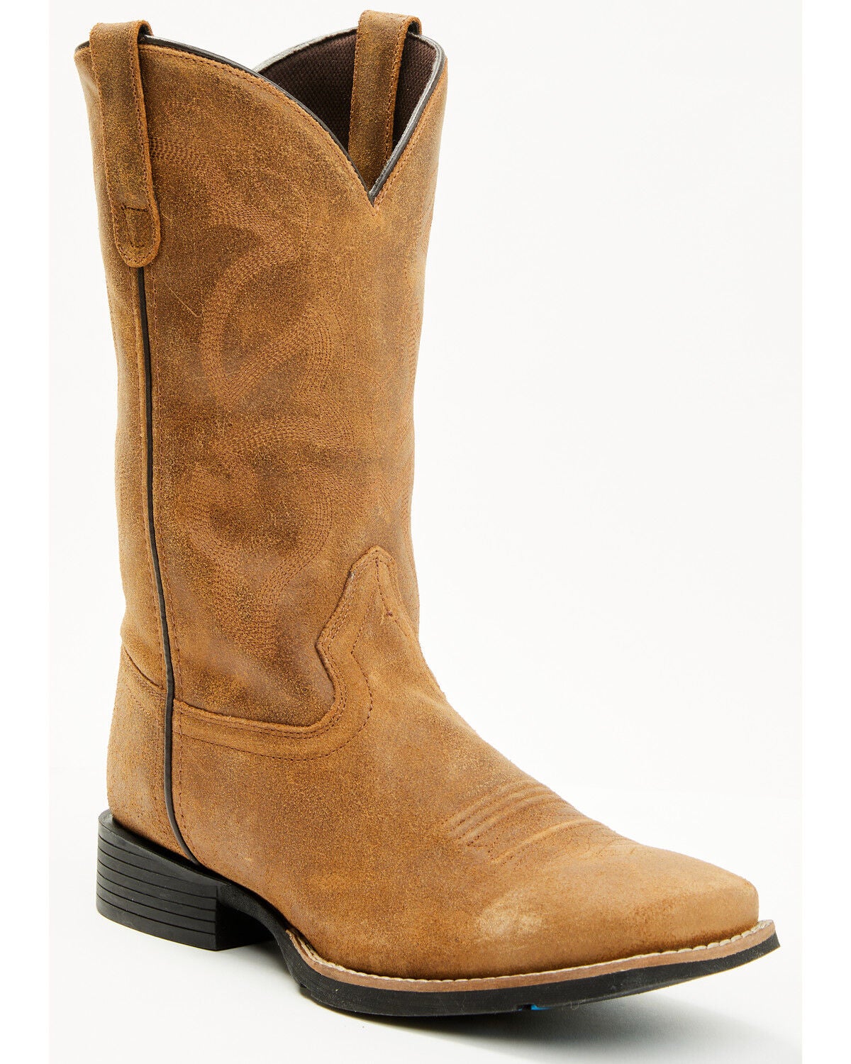 Roper Men's Monterey Roughout Western Boots - Square Toe, Tan