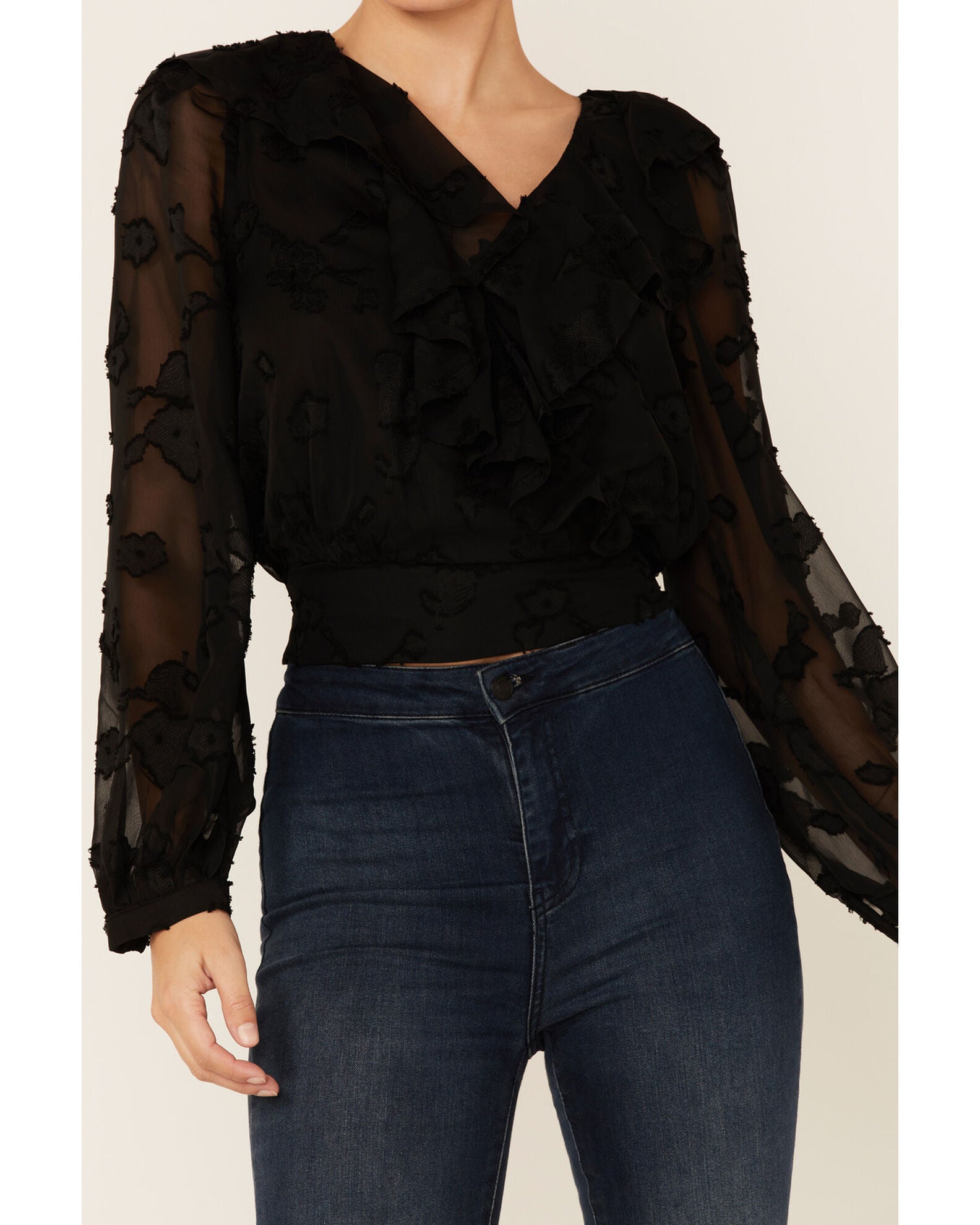 Product Name: Flying Tomato Women's Ruffle Wrap Top