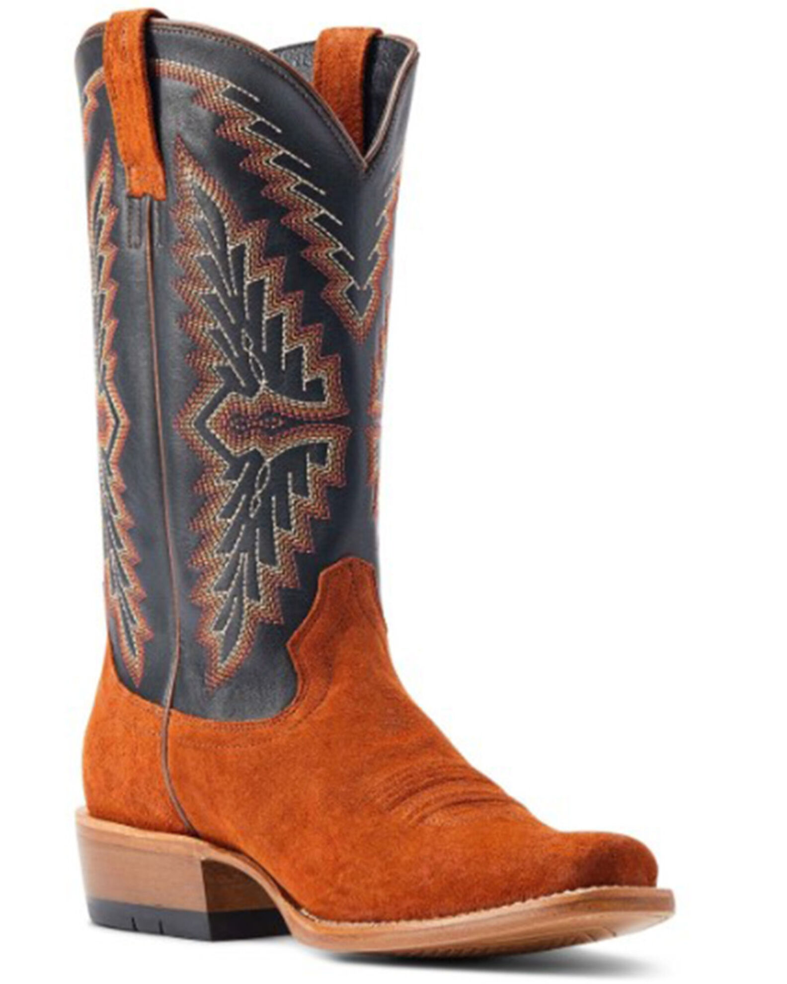 Ariat Mens Futurity Showman Roughout Western Boots Square Toe Brown