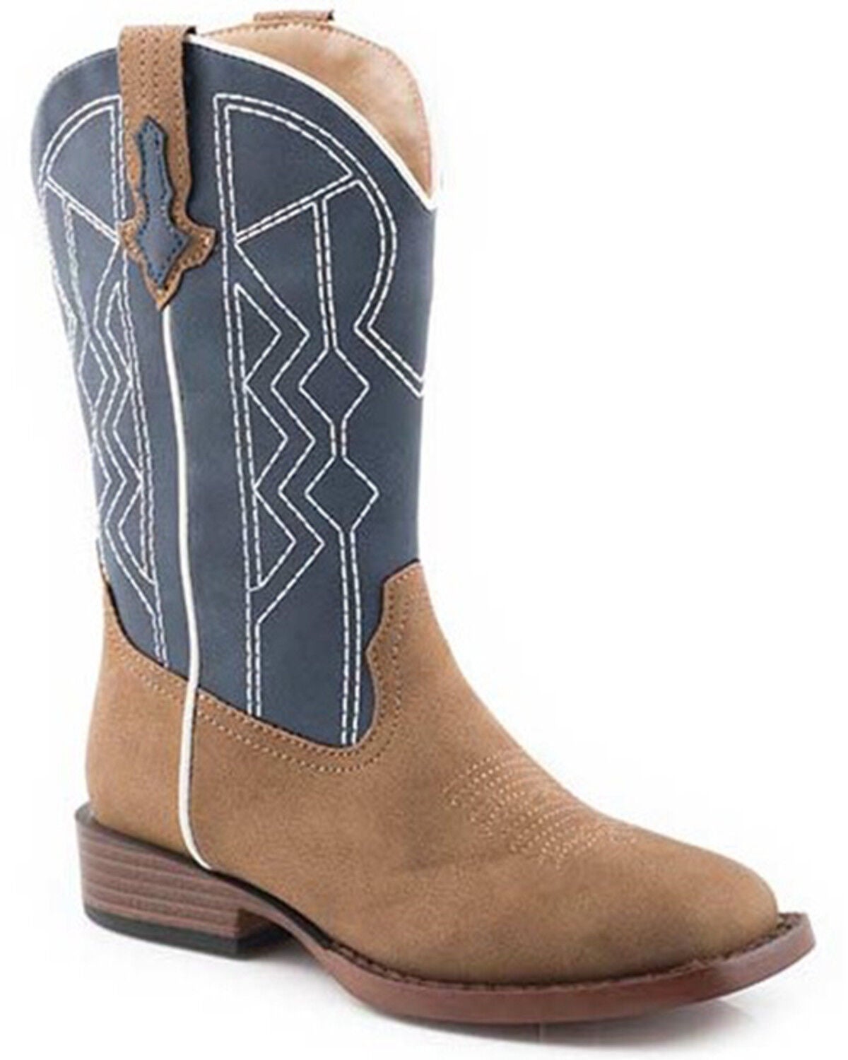 Roper Girls' Cassidy Western Boots - Square Toe, Tan